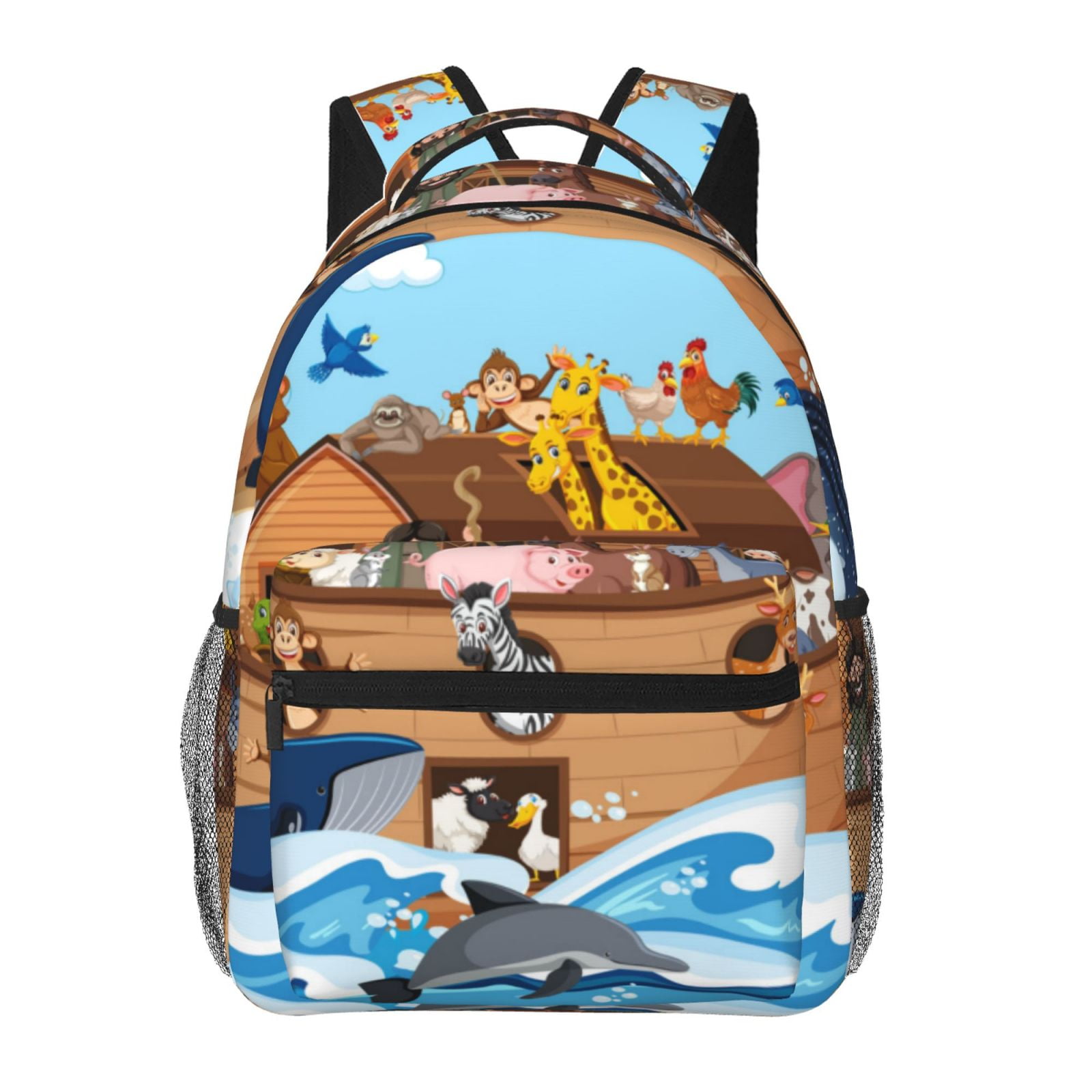Lafuoo Animals on Noah's Ark Floating Pattern Casual Backpack ...