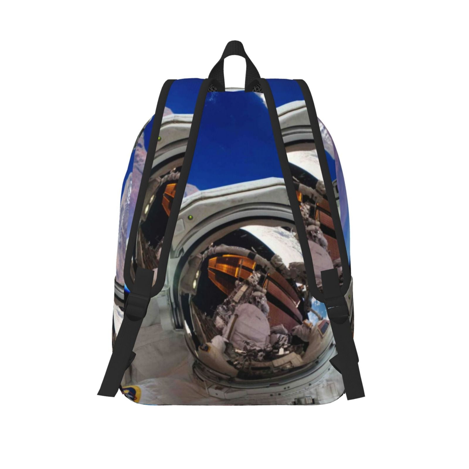 Lafuoo Astronaut in Outer Space Pattern Canvas Backpack, Zipper Laptop ...