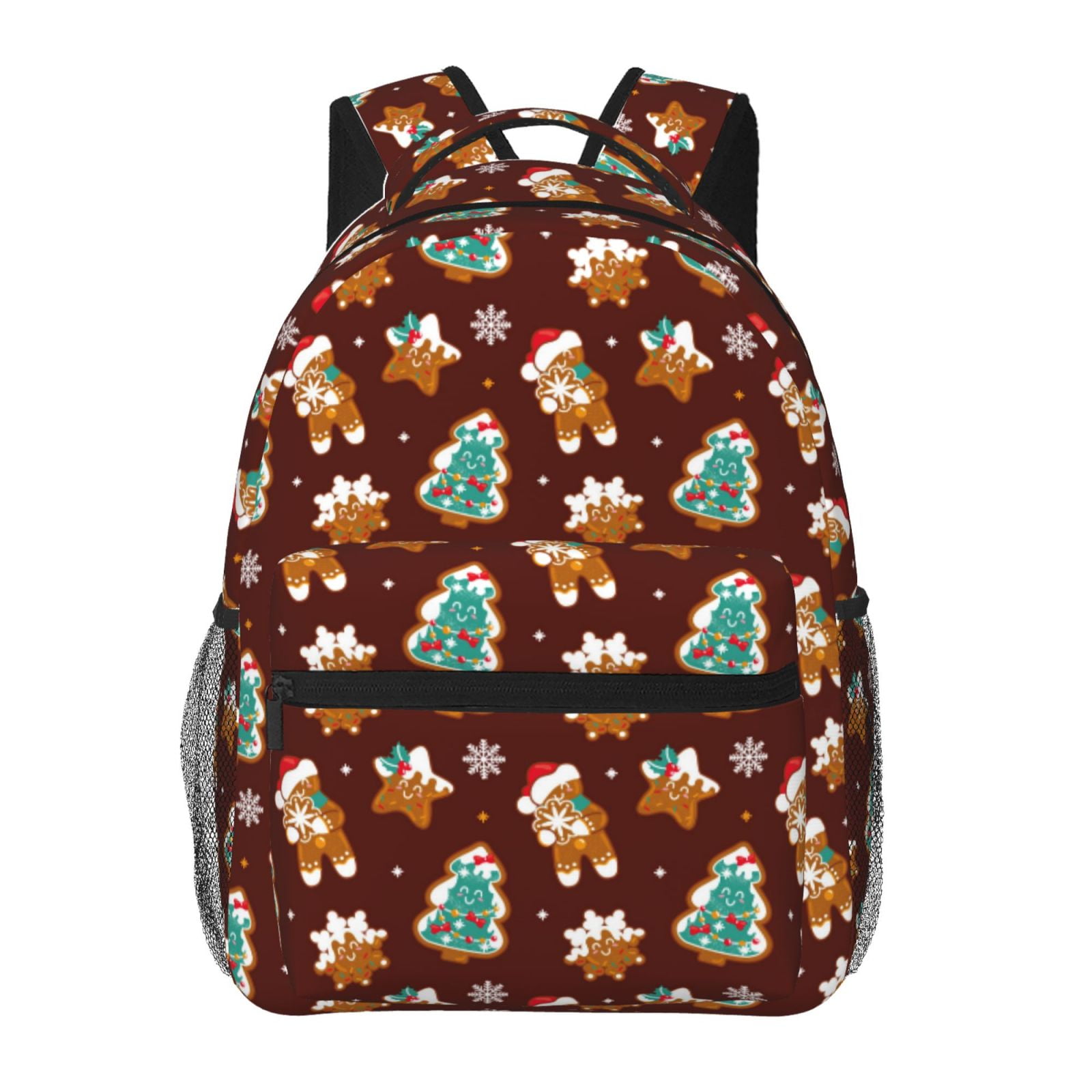 Lafuoo Christmas Gingerbread Pattern Casual Backpack, Adjustable ...