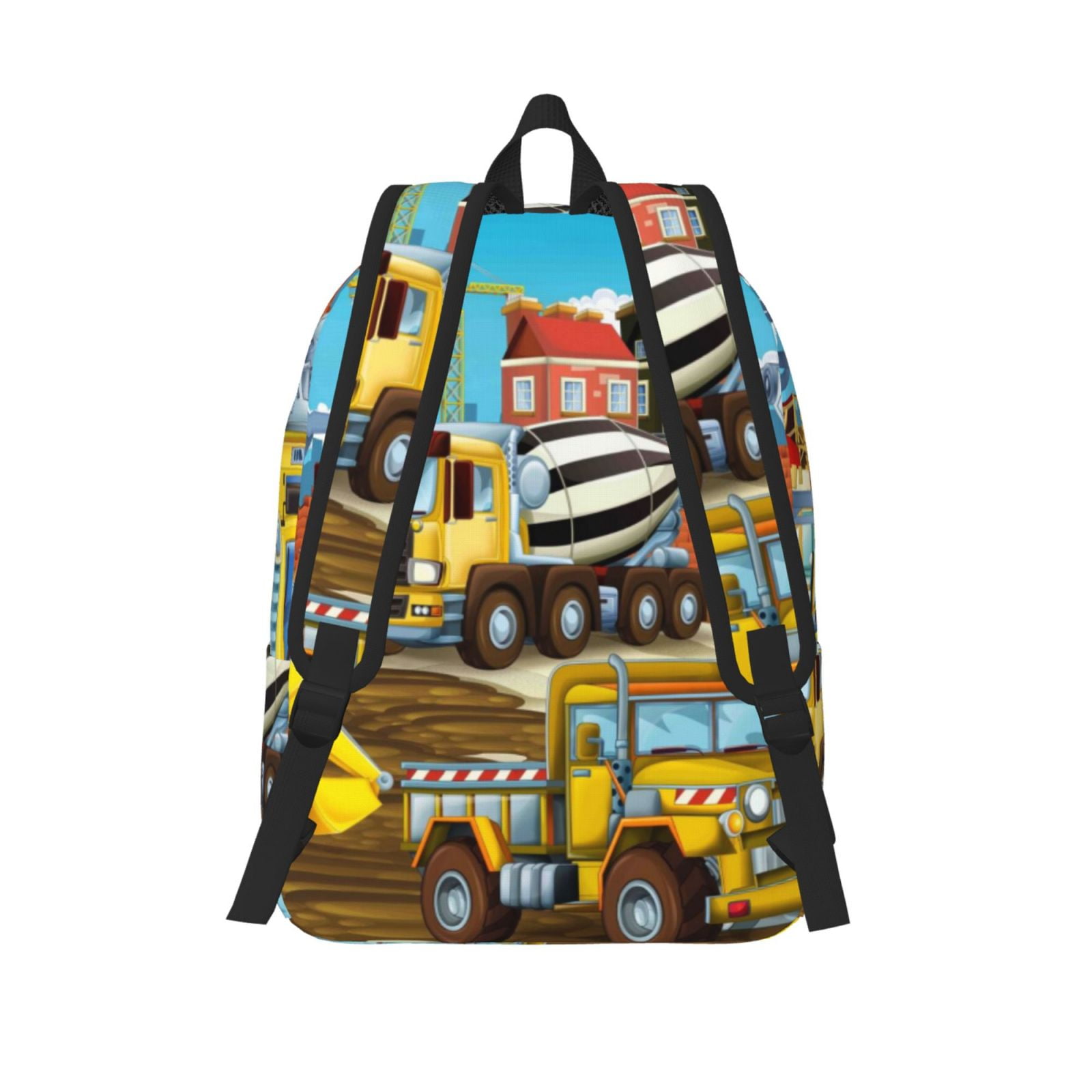 Lafuoo Different Construction Site Vehicles Pattern Canvas Backpack ...