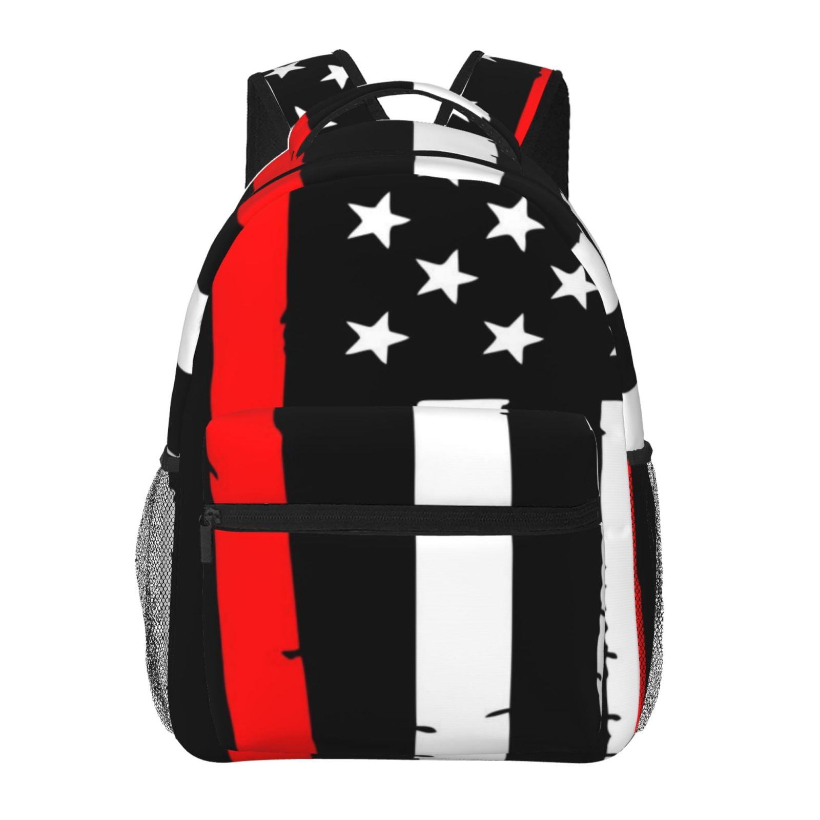 Lafuoo Firefighters USA Flag Pattern Casual Backpack, Adjustable ...