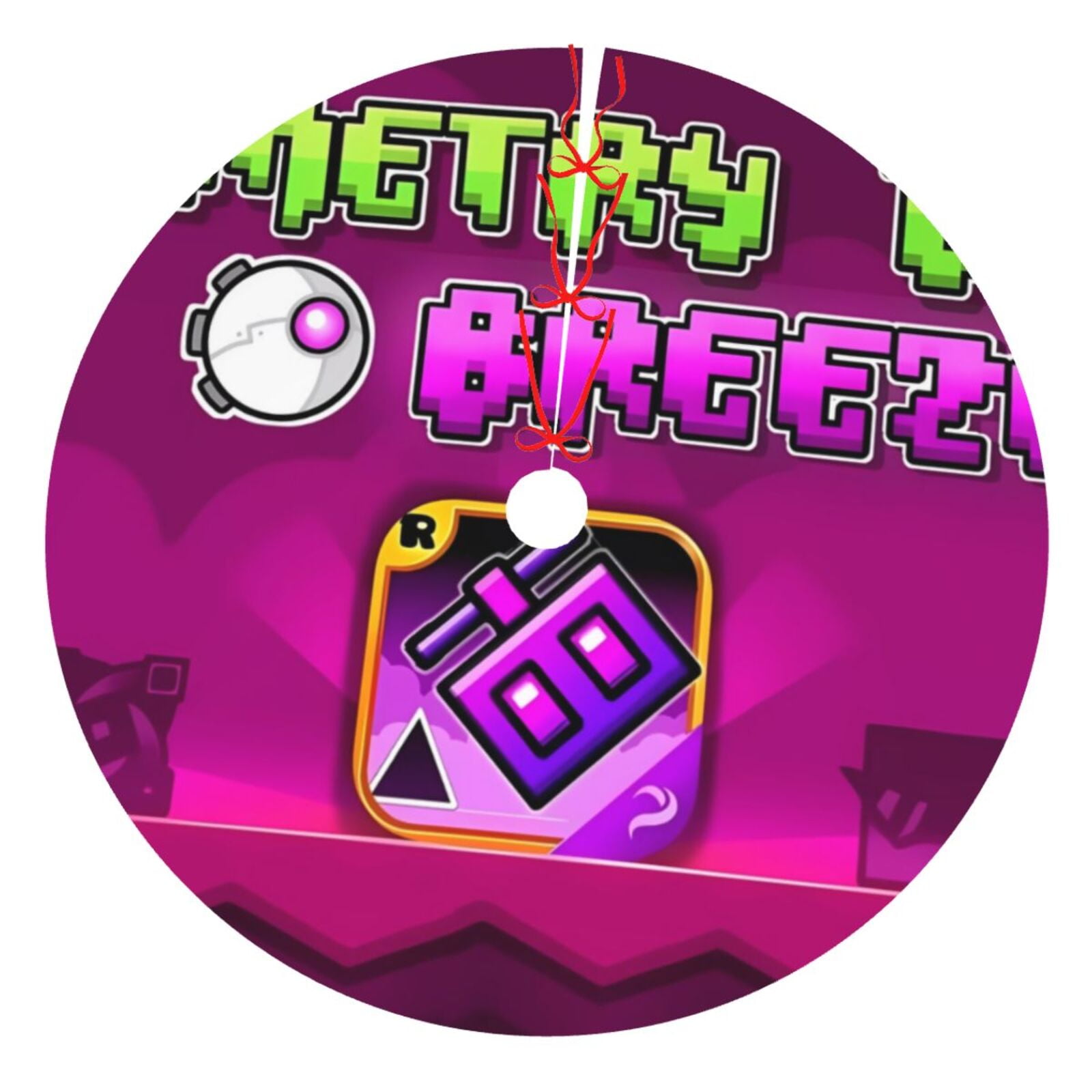 Lafuoo Geometry Dash Pattern Christmas Tree Thickened Apron for Family ...