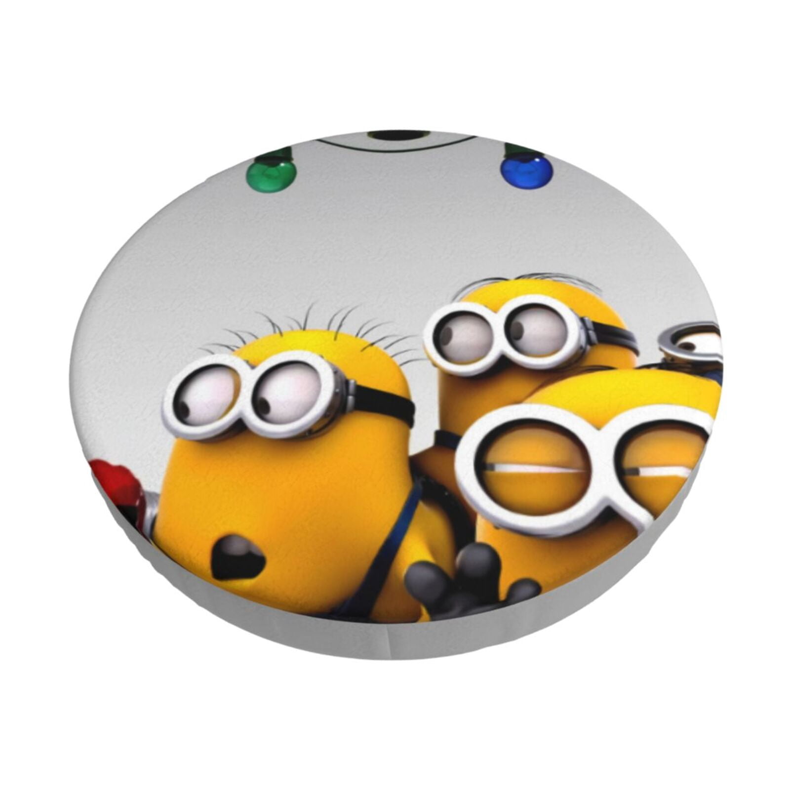 Lafuoo Minions Pattern Round Bar Chair Cushion Cover, Suitable for ...