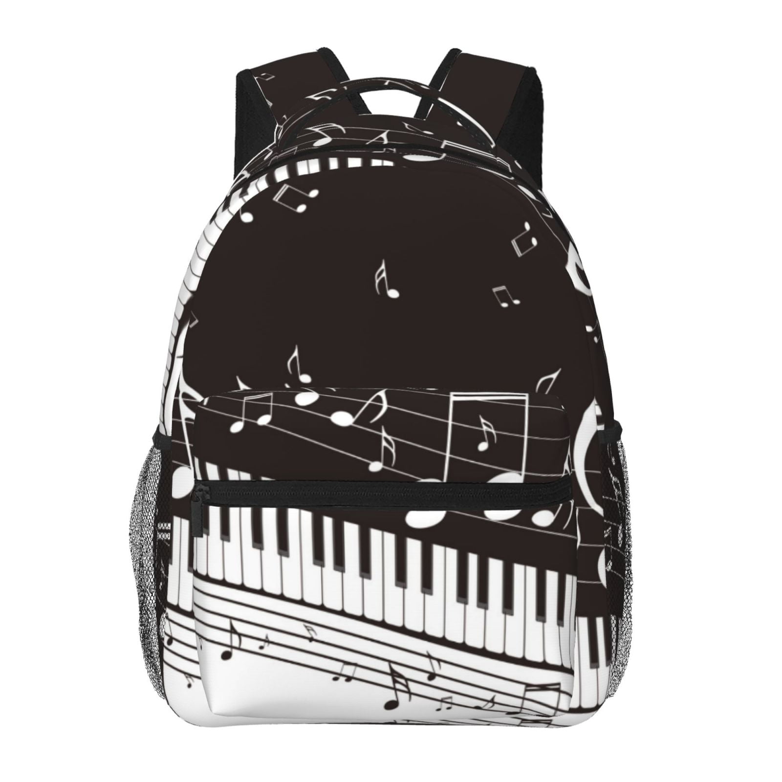Lafuoo Piano Keys With Musical Notes Pattern Casual Backpack ...