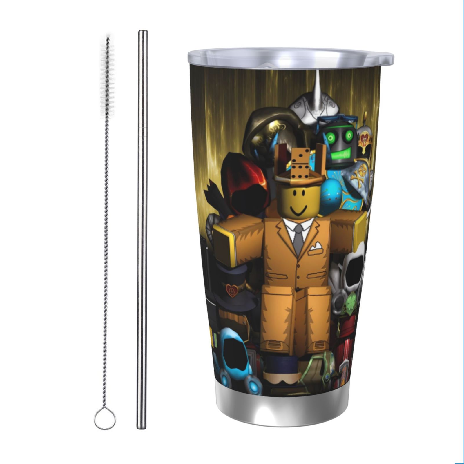Lafuoo Roblox Pattern 20OZ Car Cup, Stainless Steel Vacuum Insulated ...