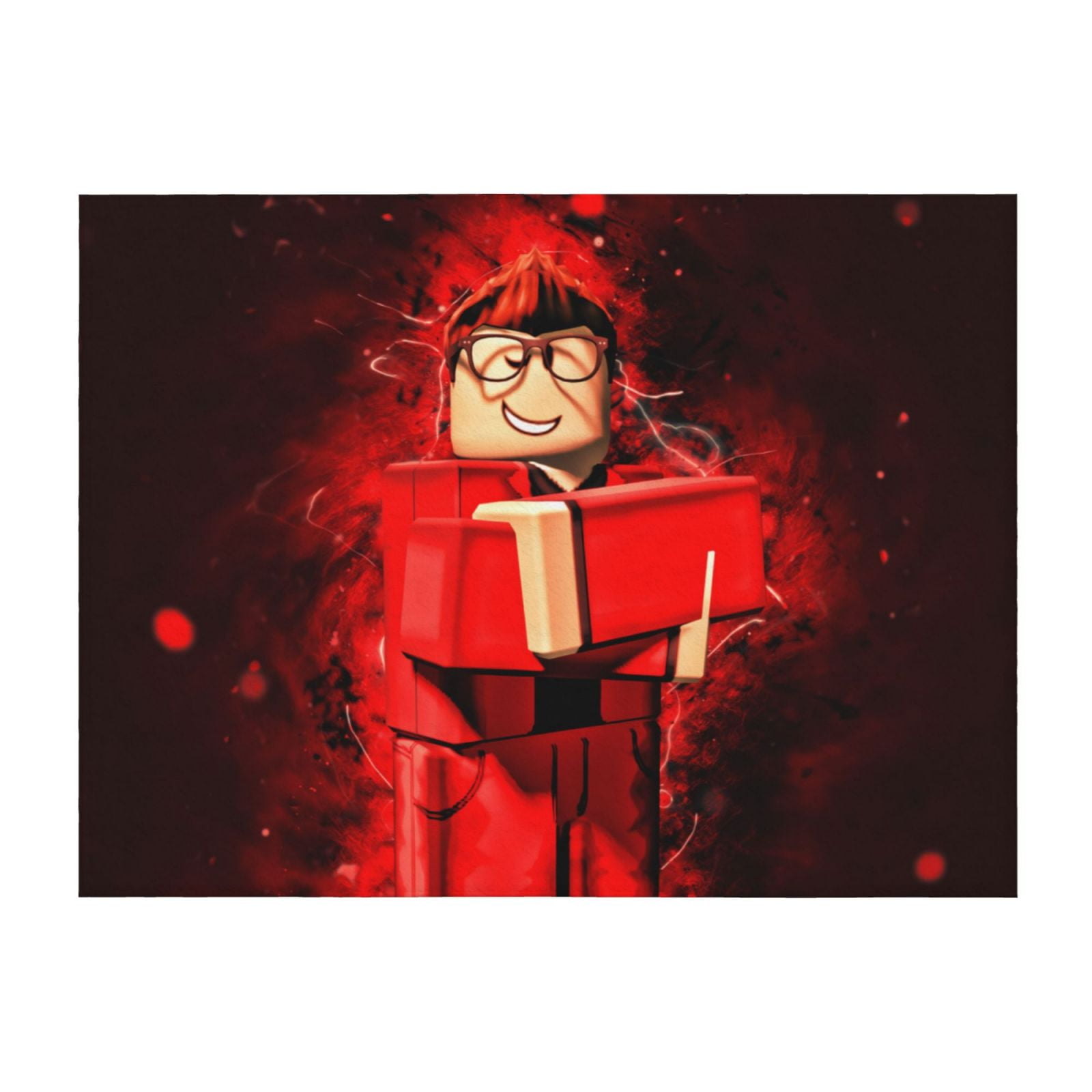 Lafuoo Roblox Pattern Flannel Blanket, Plush Blanket Suitable for Sofa ...