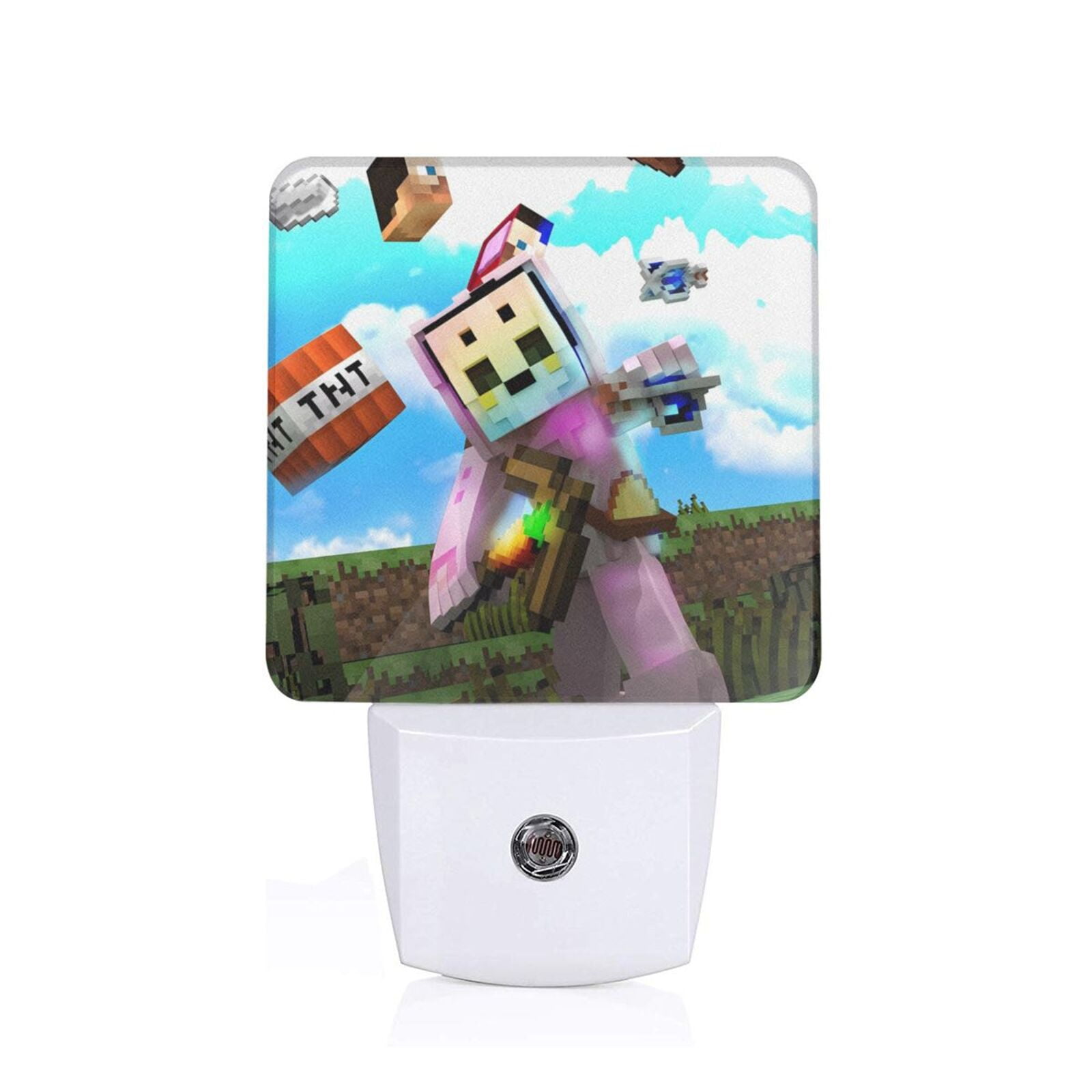 Lafuoo Roblox Pattern LED Night Light Plug-in, Dusk to Dawn Sensor ...