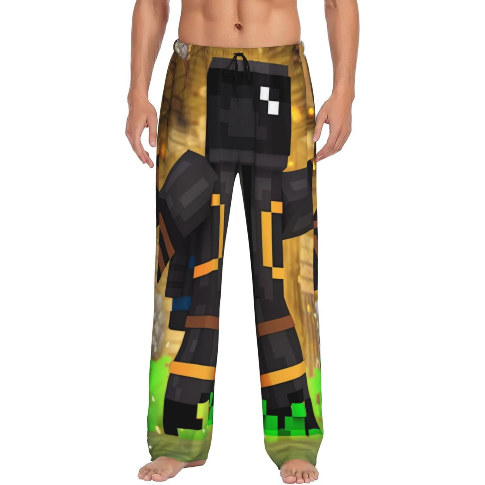 Lafuoo Roblox Pattern Men's Pajama Pants,Long Pajama Pants with ...
