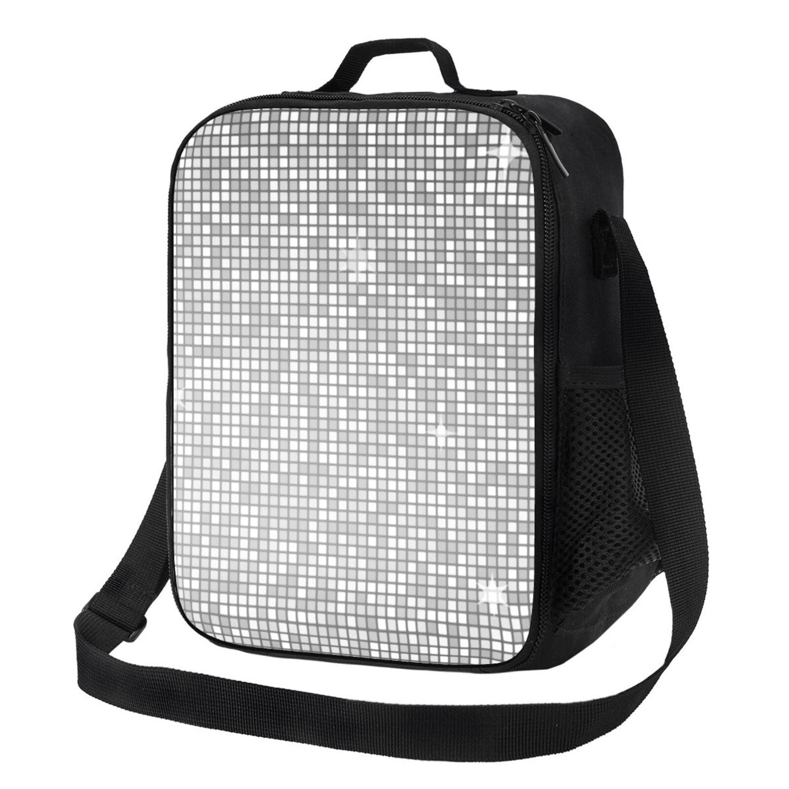 Lafuoo Silver Mosaic Pattern Thermal Insulated One Shoulder Handheld ...