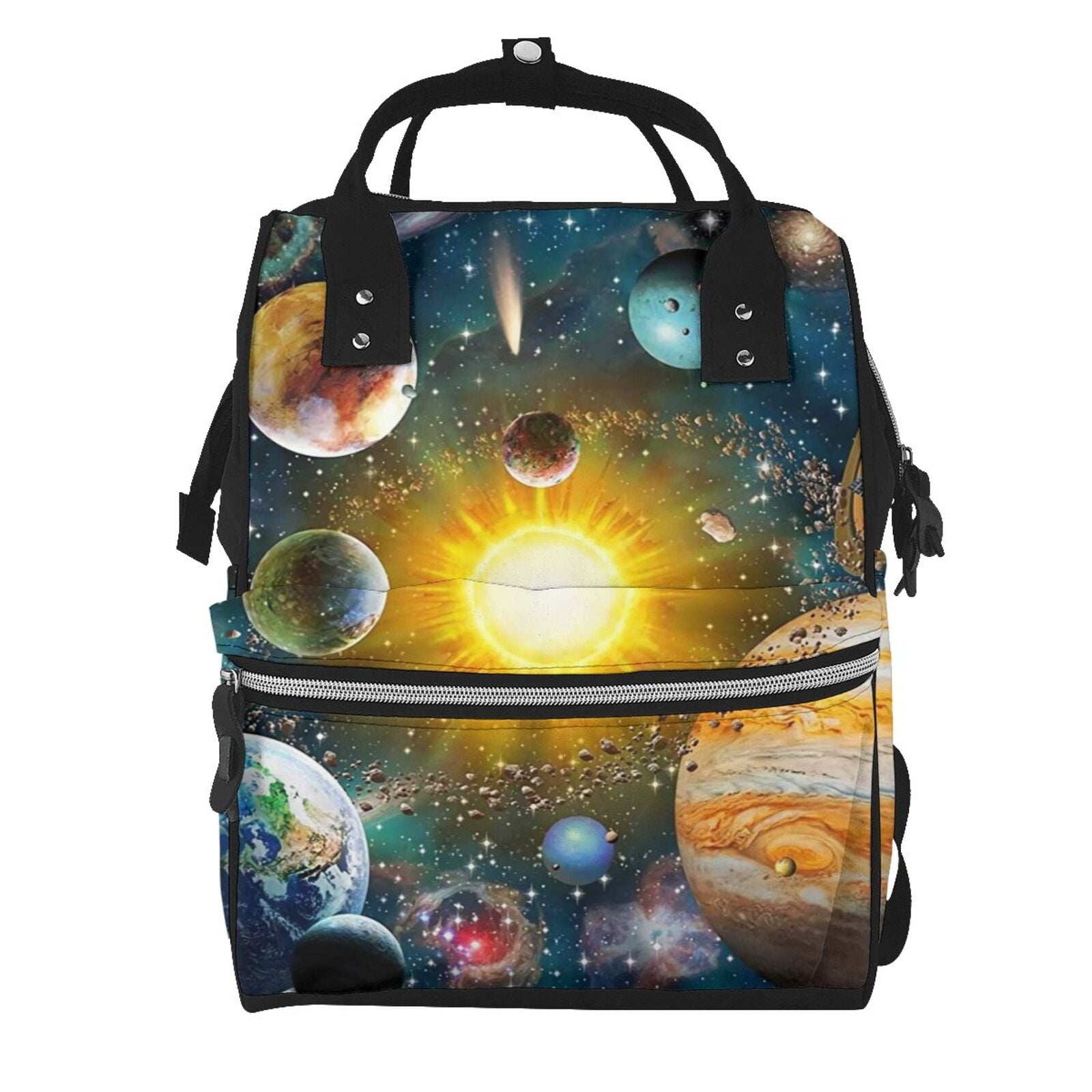 Lafuoo Space Planet Pattern Multifunctional Mommy Backpack, Large ...
