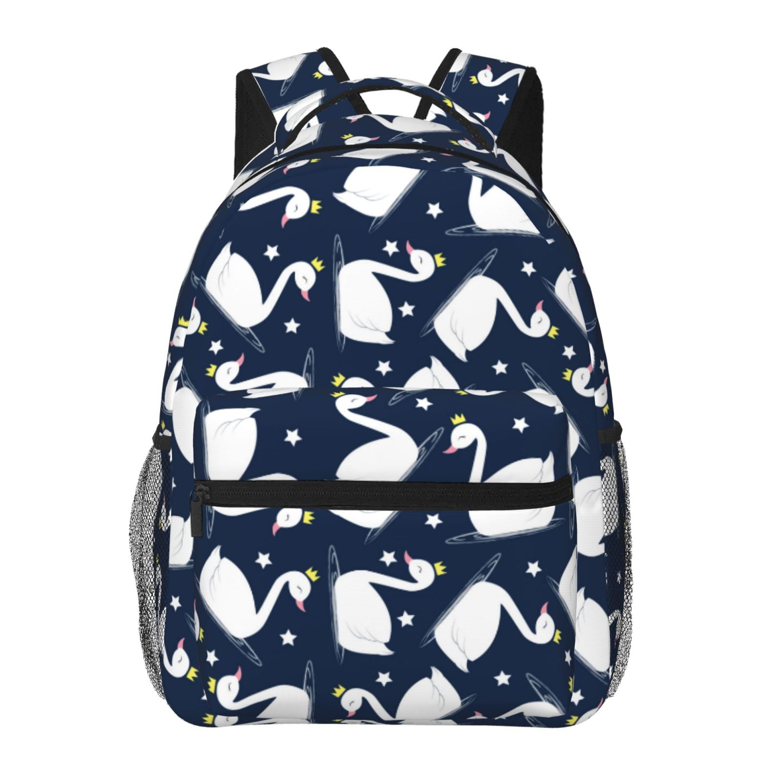 Lafuoo Swan Pattern Casual Backpack, Adjustable Shoulder Straps, Multi ...