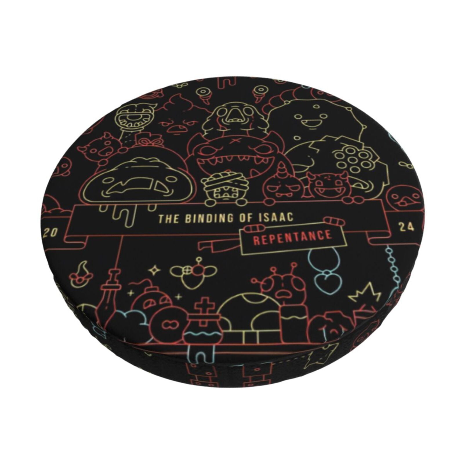 Lafuoo The Binding of Isaac Pattern Round Bar Chair Cushion Cover ...