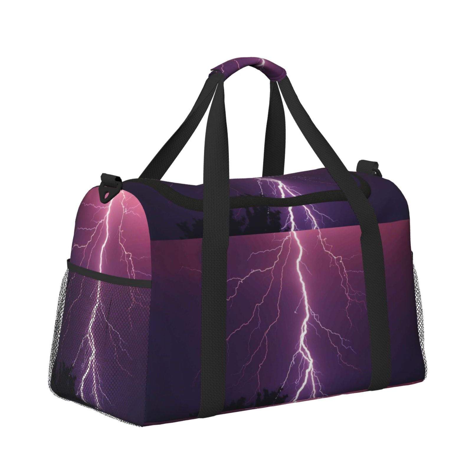 Lafuoo Thunderstorm Violet Purple Pattern Hand-held Crossbody Travel ...