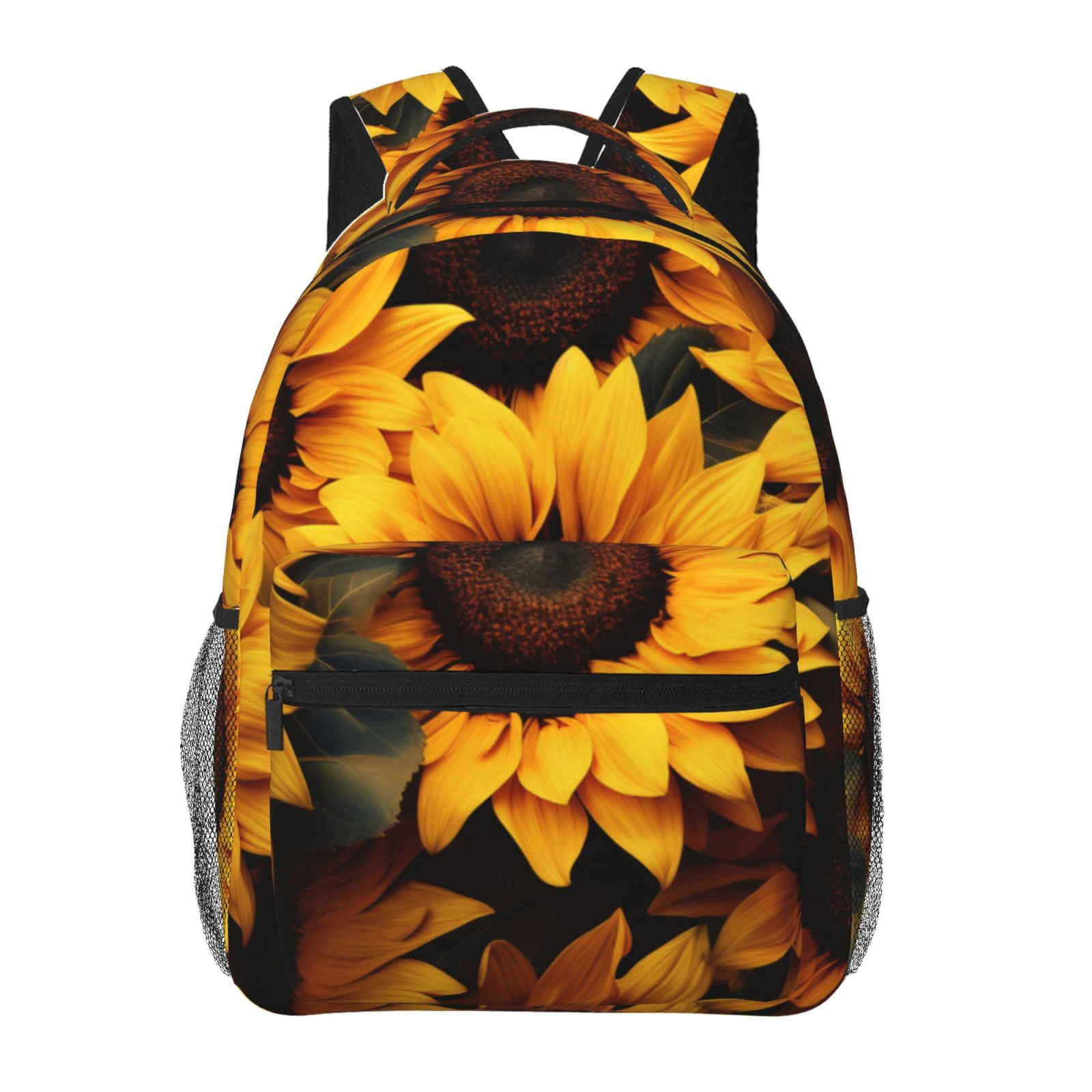 Lafuoo Vibrant Sunflower Blooms Pattern Casual Backpack, Adjustable ...