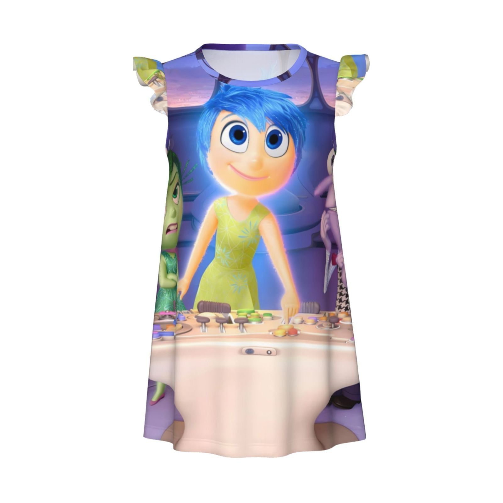 Lafuoo inside out 2 Pattern Girls' Small Flying Sleeve Nightdress ...