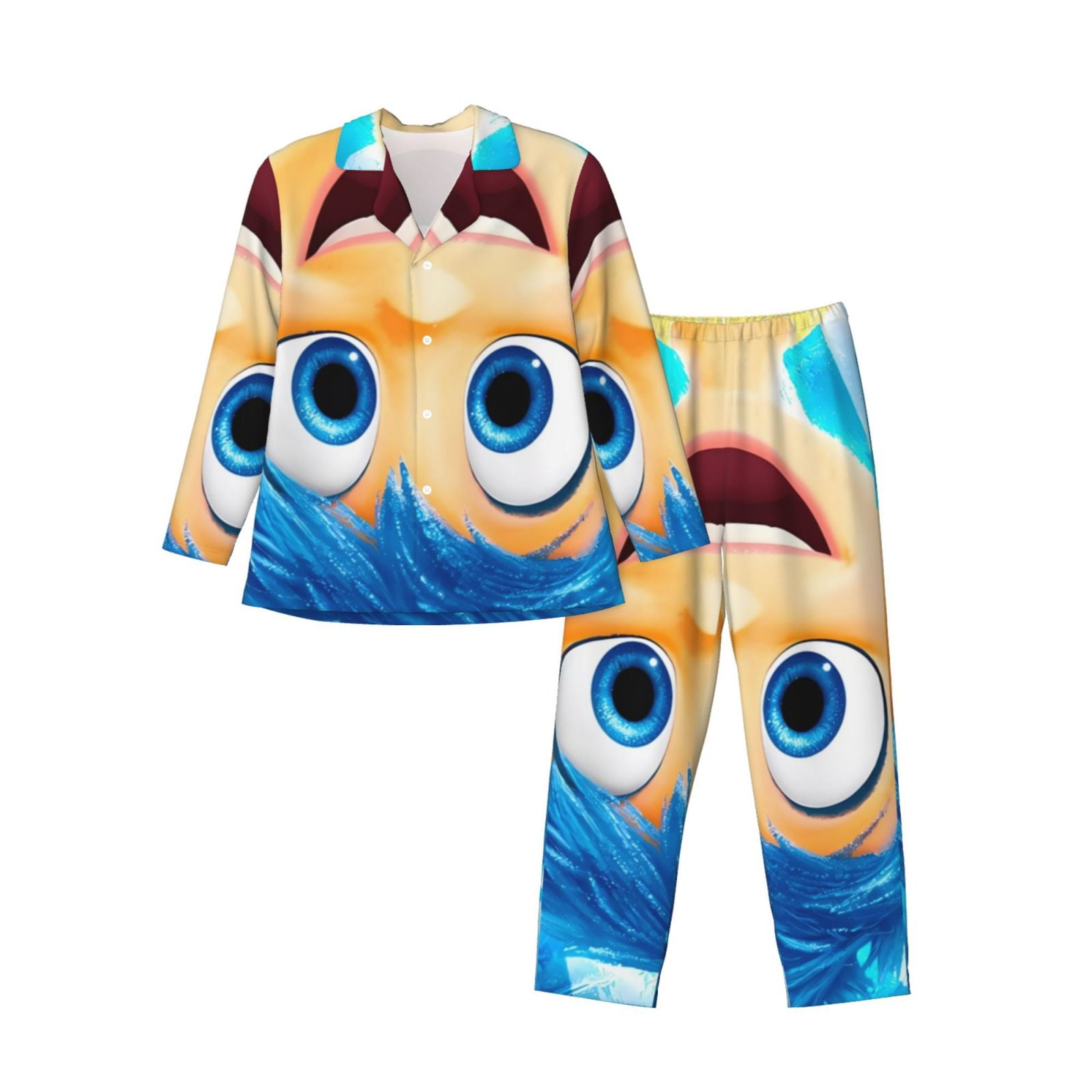 Lafuoo inside out 2 Pattern Men's Long Sleeve Cardigan Pajama Set ...