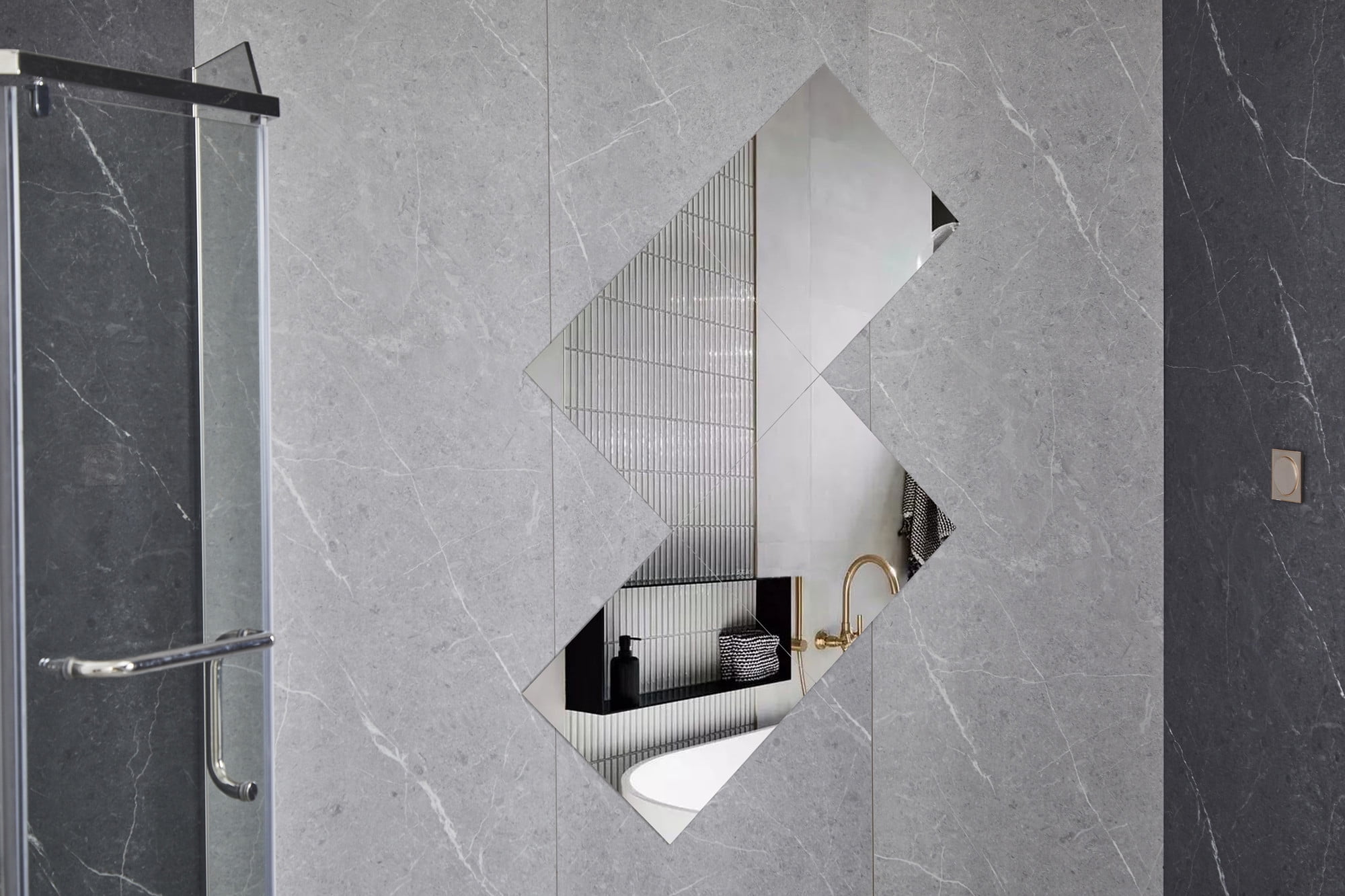 Lafuria Gym Mirrors 12"/14"/16" Square Wall Mounted Mirror, Frameless ...