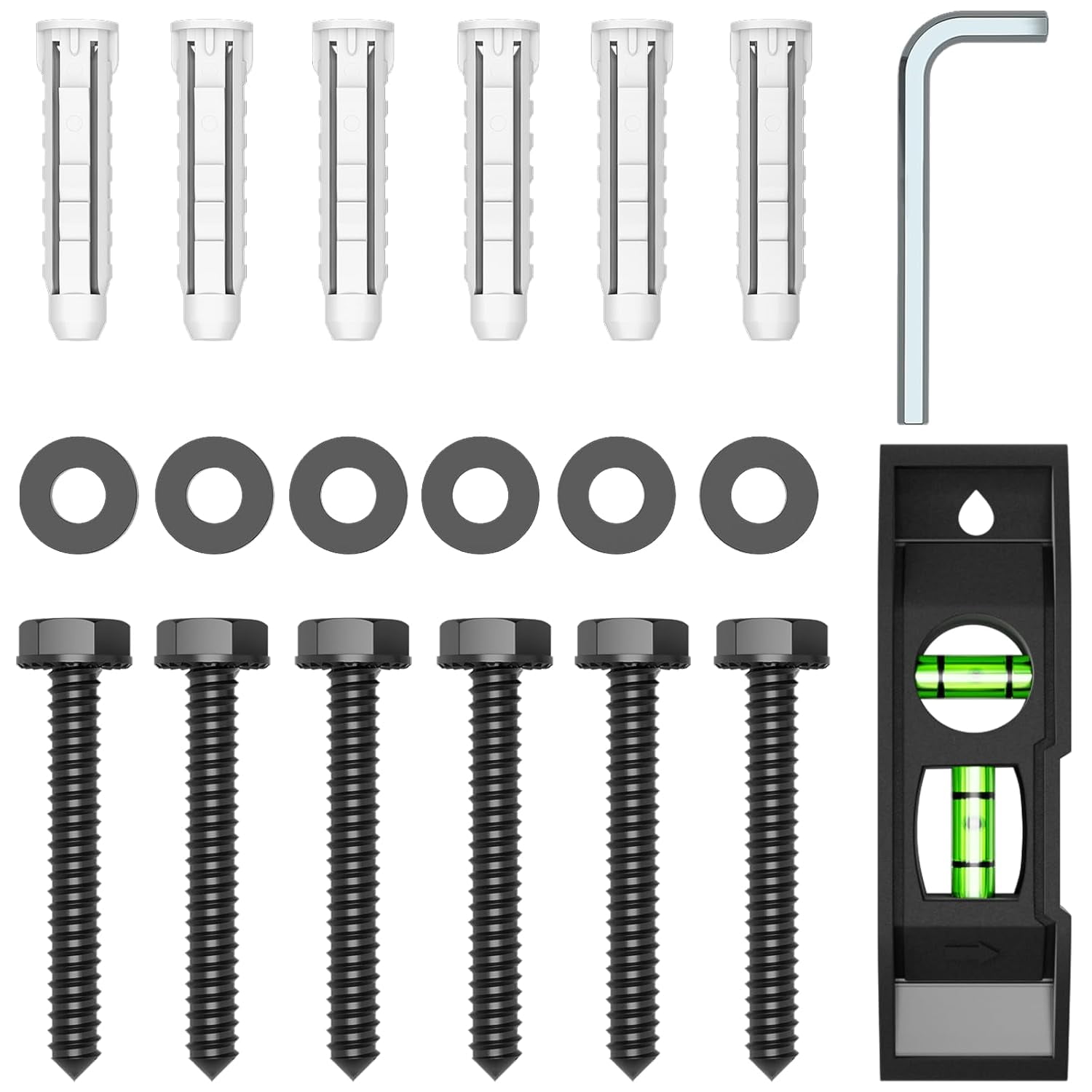 Lag Bolt Kit for TV Wall Mount, Including M7x55mm Lag Bolts, Wall ...