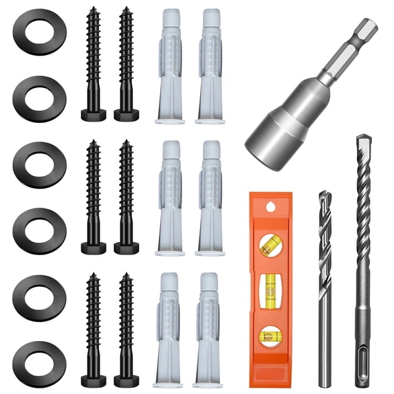 Lag Bolts for TV Wall Mount with Drill Bit, 23-Pack Screws Kit M8x65mm ...