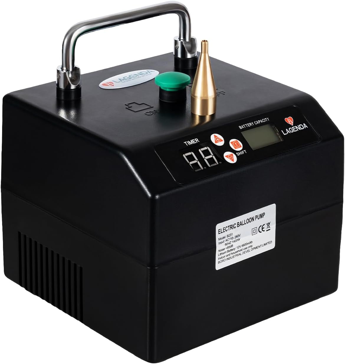 Lagenda Electric Air Balloon Pump, Portable Automatic Balloon Inflator ...