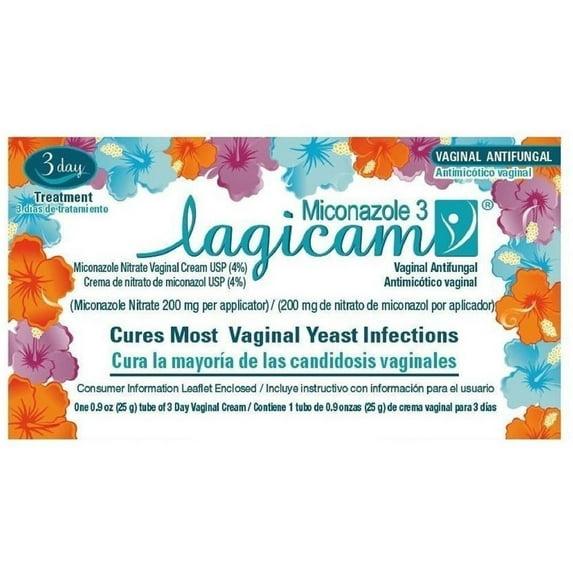 Lagicam Vaginal Yeast Infection Antifungal 3 Day Treatment Cream .9 oz ...