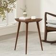 Lagom Scandinavian Wood End Table, Walnut - Walmart.com