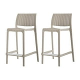 Lagoon Rue Resin Stackable Counter Bar Stools - Set of 2 - Walmart ...