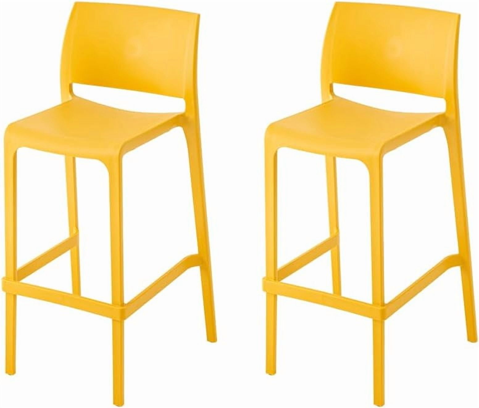 Lagoon Sensilla Stack-Able Bar Stool - 2 Pcs/Set (Gold) - Walmart.com