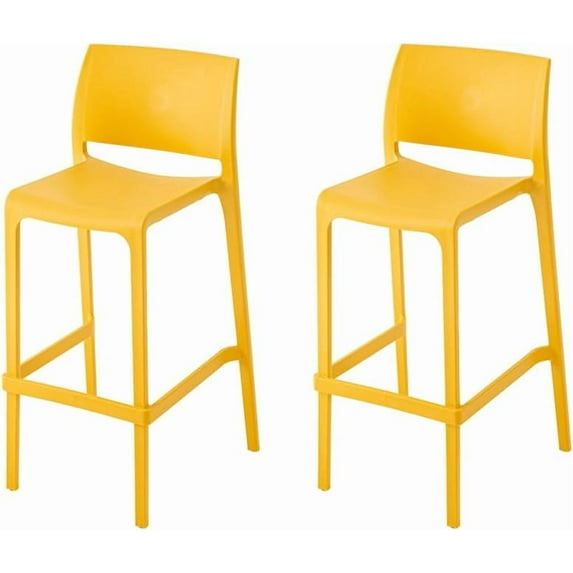Lagoon Sensilla Stack-Able Bar Stool - 2 Pcs/Set (Gold) - Walmart.com