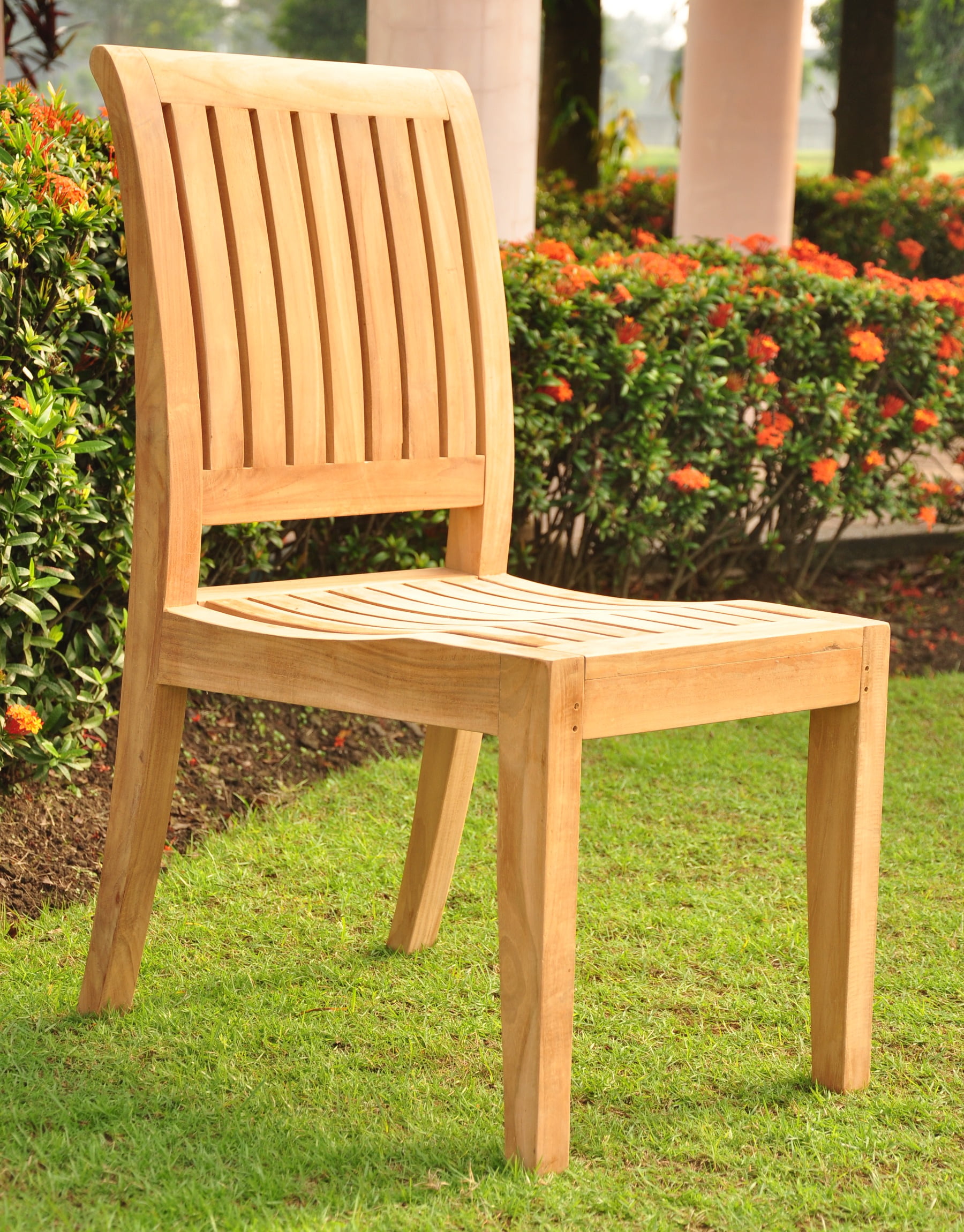 Lagos Armless Solo / Single Dining Chair Outdoor Patio Grade-A Teak ...