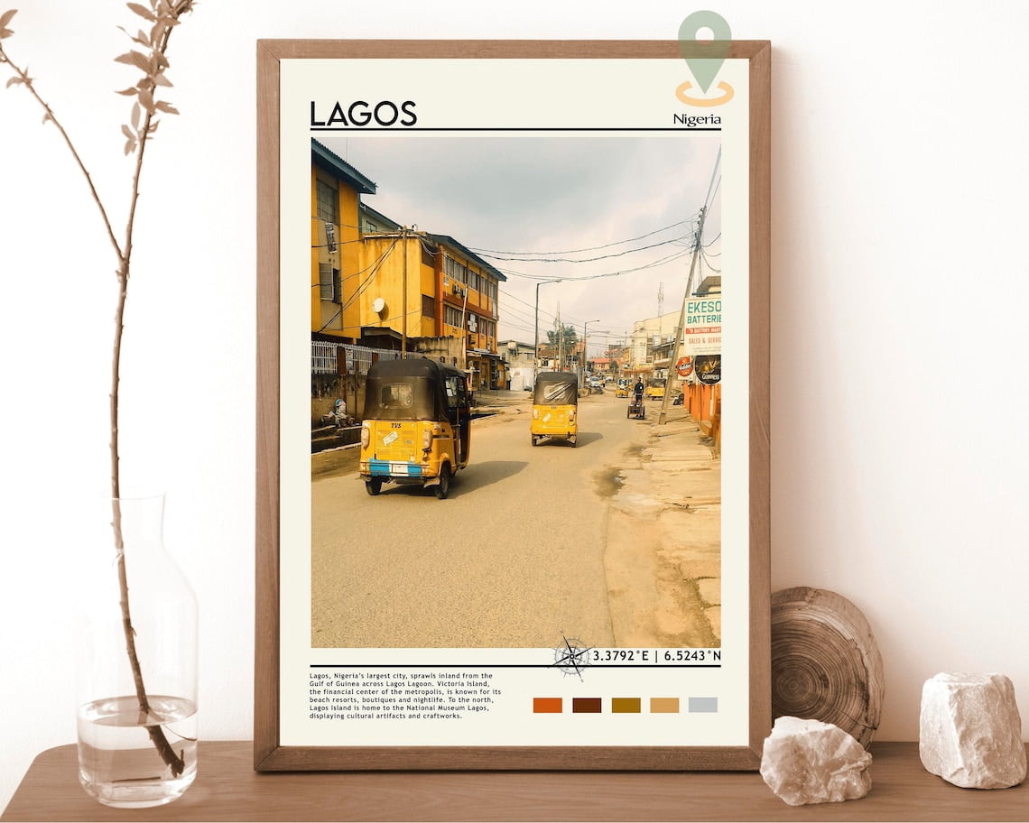 Lagos Print, Vintage Lagos Poster, Lagos Art, Lagos Poster, Lagos Photo ...
