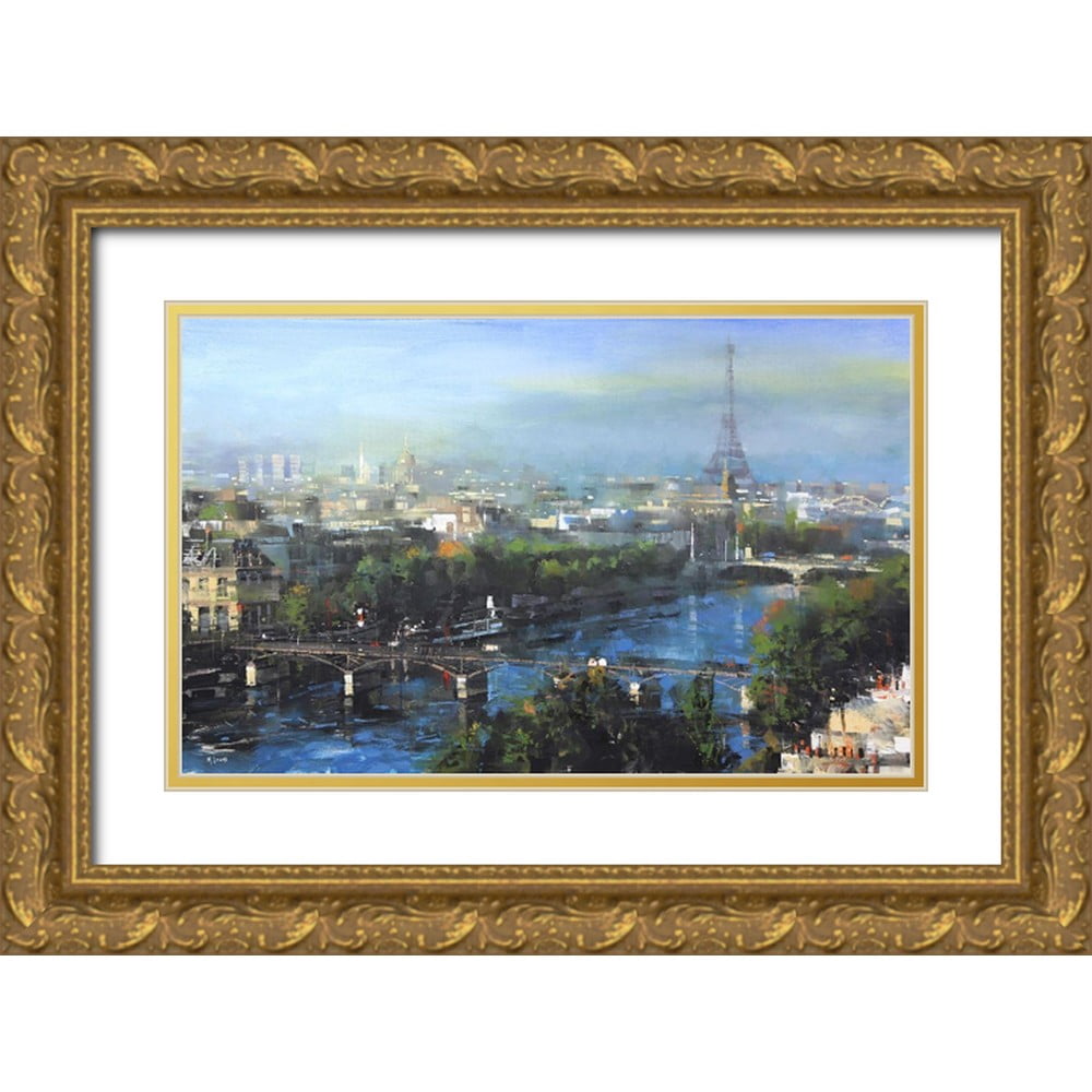 Lague, Mark 24x17 Gold Ornate Wood Framed with Double Matting Museum ...