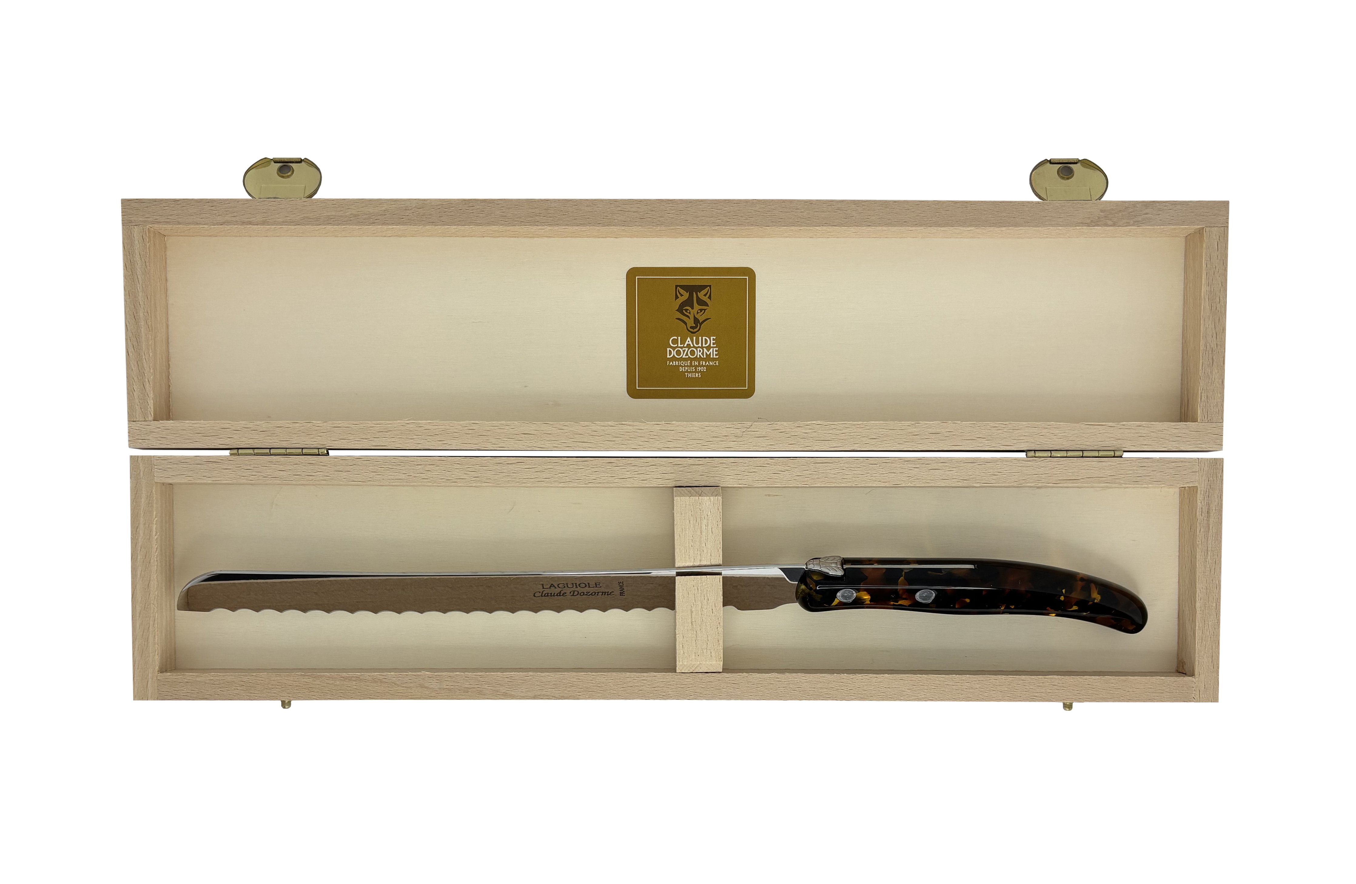 Laguiole Berlingot Bread Knife Tortoise Acrylic Handle by Claude ...
