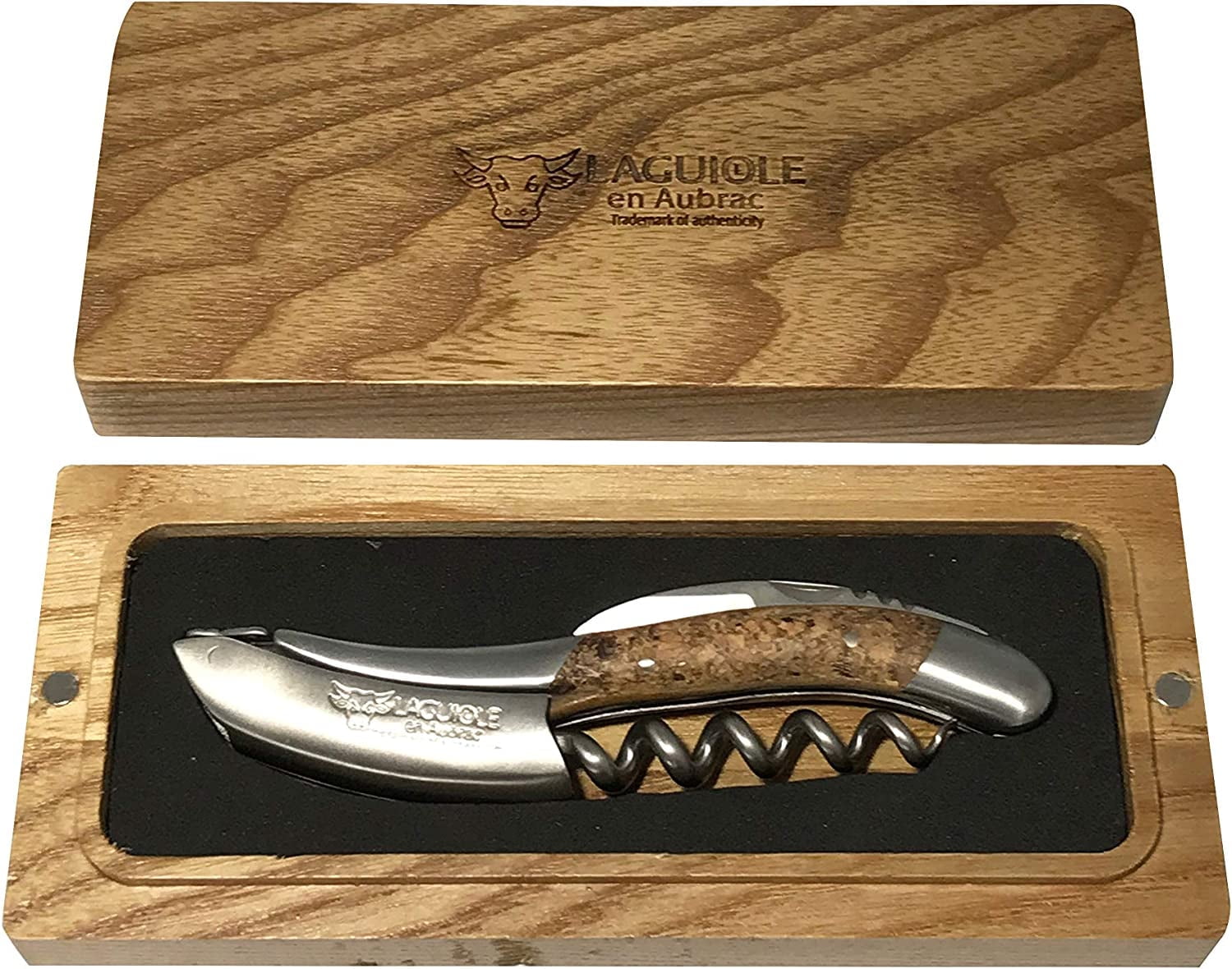 Laguiole En Aubrac Sommelier Waiter's Corkscrew, Cork Finish Handle, Wine Opener With Foil ...