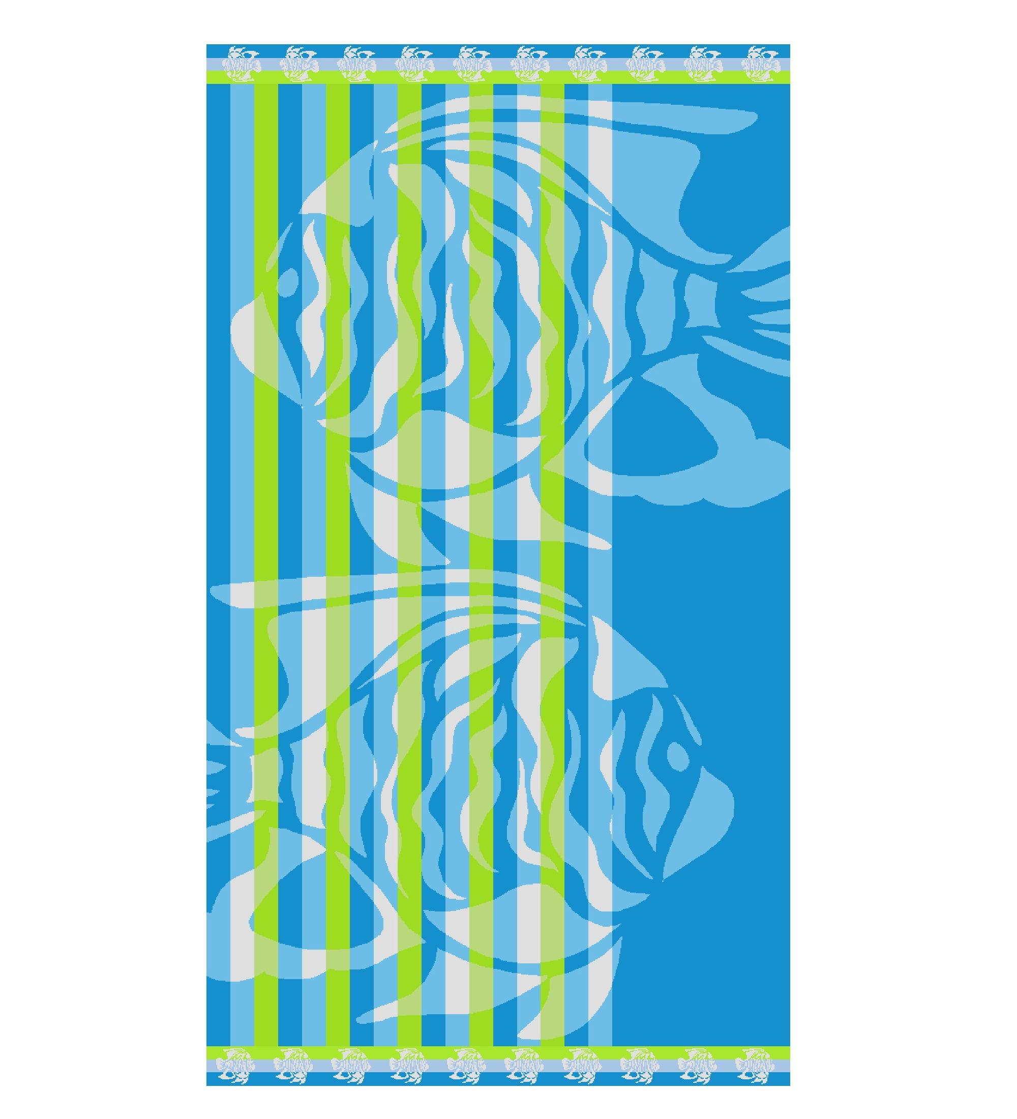 Laguna 100% Cotton Beach Towel Two Fish - Walmart.com
