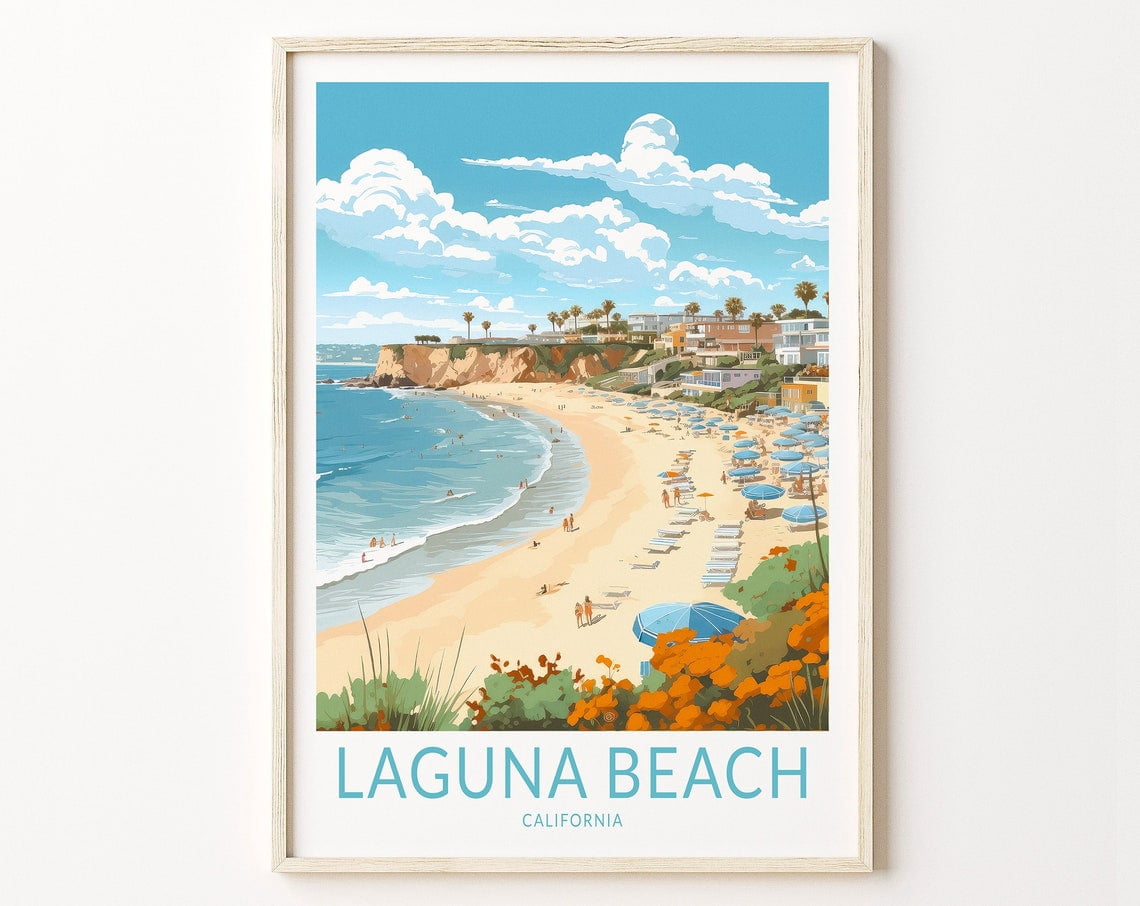 Laguna Beach California Travel Print, Laguna Beach Poster Print, Laguna ...