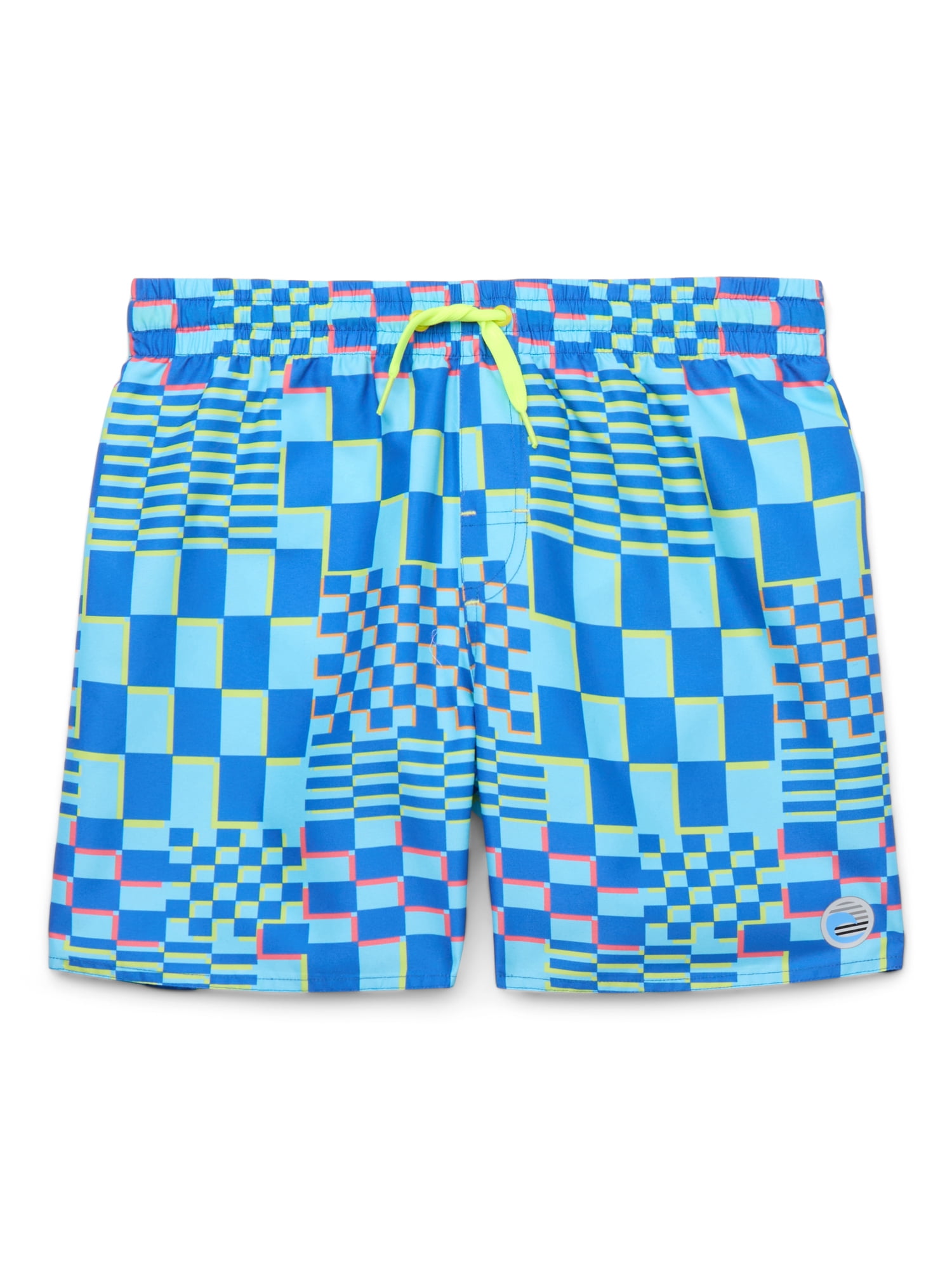 Laguna Boys Checker Print Swim Trunks with UPF50, Sizes 8-16 - Walmart.com