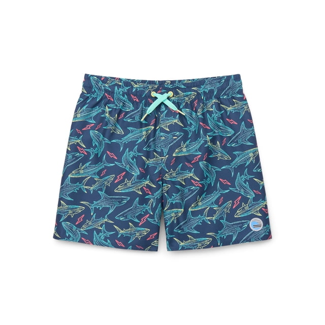 Laguna Boys Flash Shark Swim Trunks with UPF50, Sizes 4-20 - Walmart.com