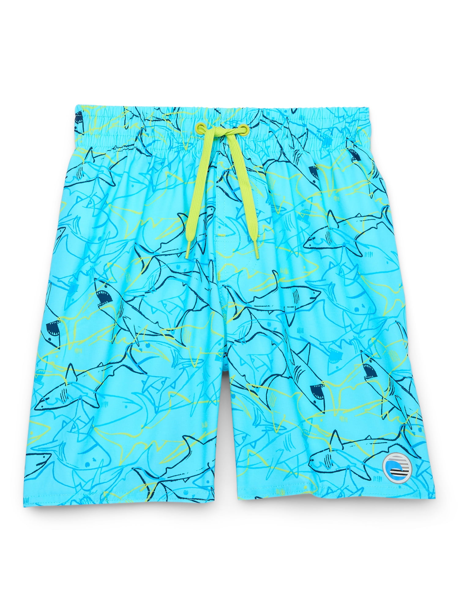 Laguna Boys Graffiti Shark Swim Trunks, Sizes 8-14 - Walmart.com