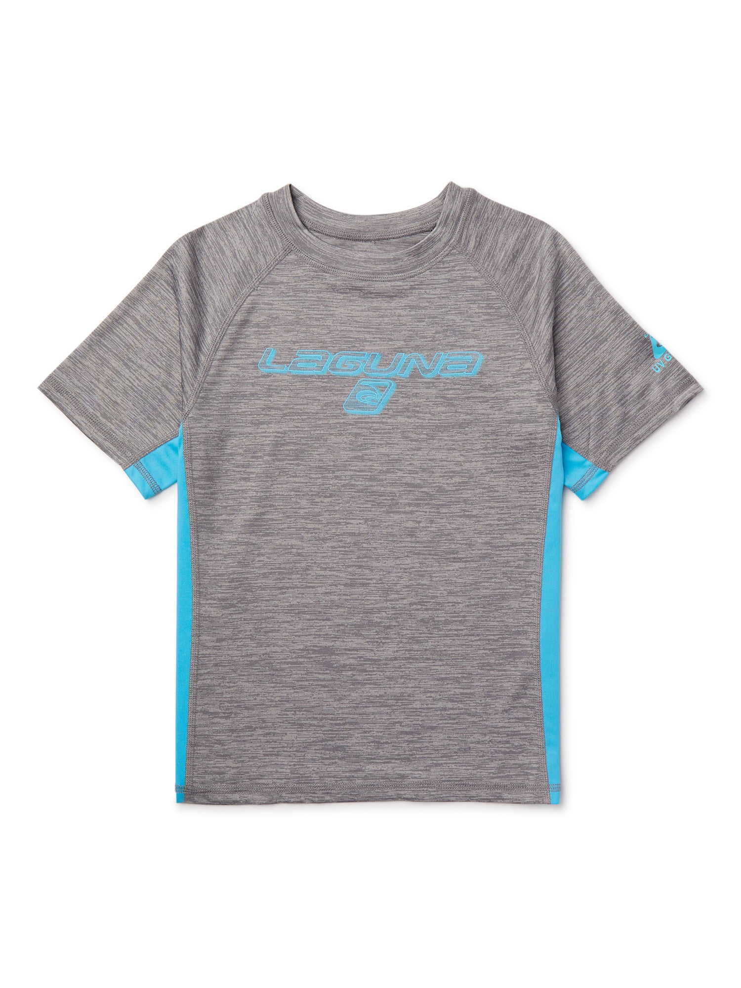 Laguna Boys Short Sleeve Athletic Rash Guard Swim Top, UPF 50+, Sizes 8 ...