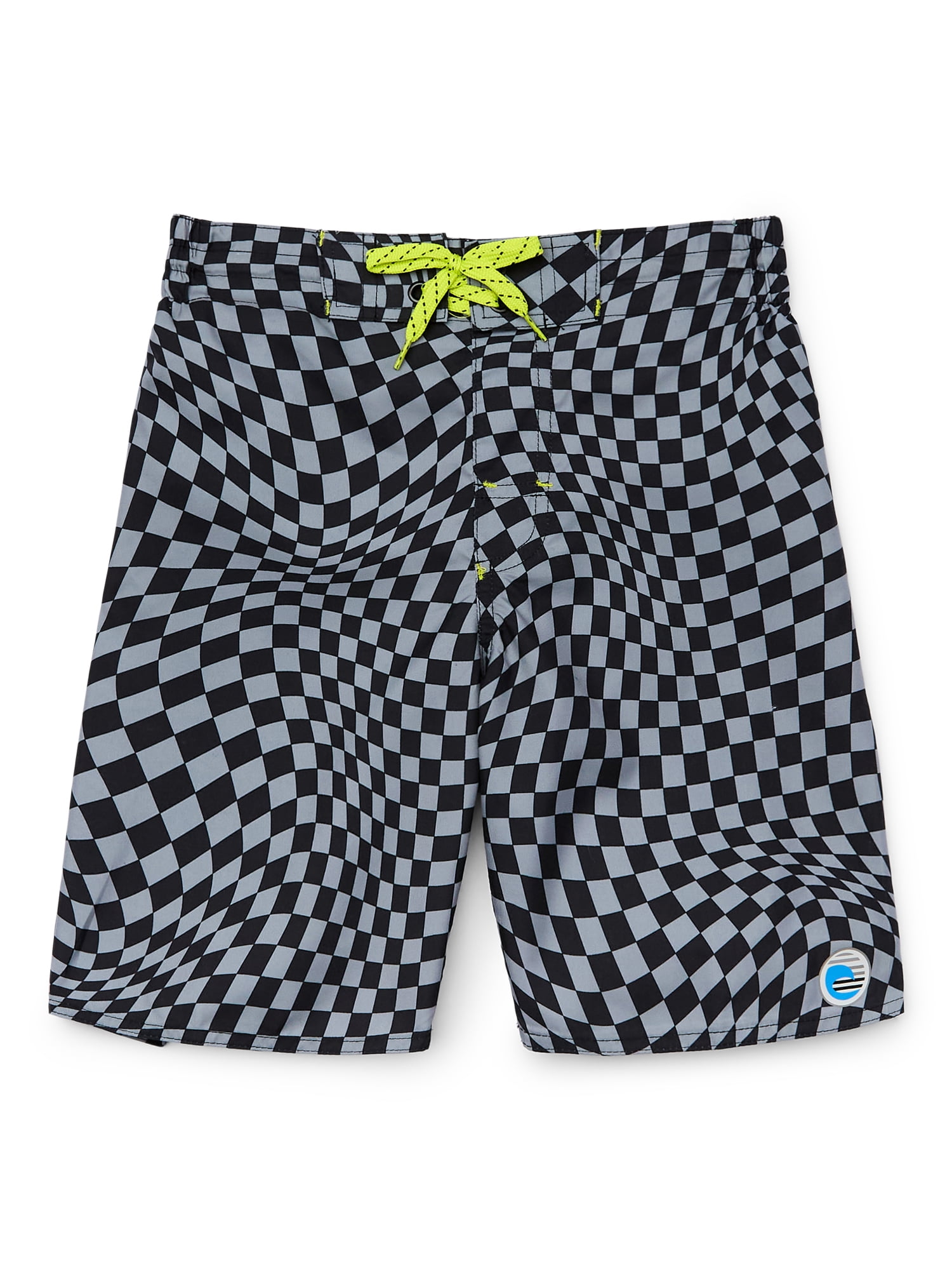 Laguna Boys Twisted Checkered Swim Trunks, Sizes 8-14 - Walmart.com