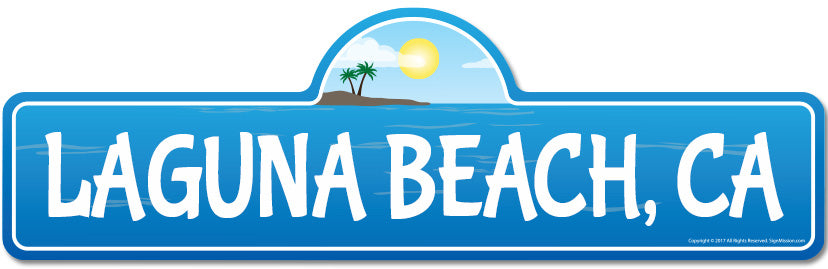 Laguna CA California Beach Street Sign | Indoor/Outdoor | Surfer Ocean ...