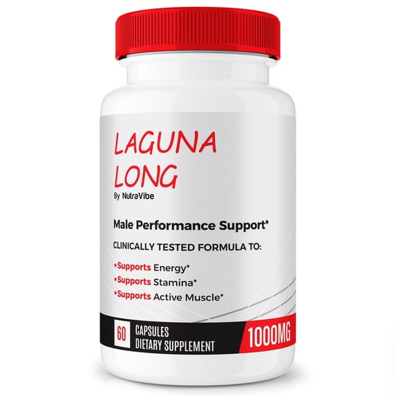 NutraVibe Laguna Long Capsules for Men, Daily Formula for Wellness and ...