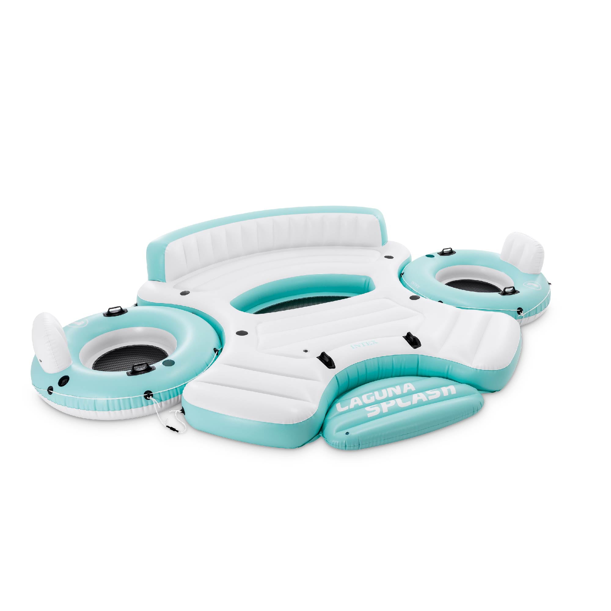 Open Box Laguna Splash Island Floating Water Raft w/ 2 Detachable ...