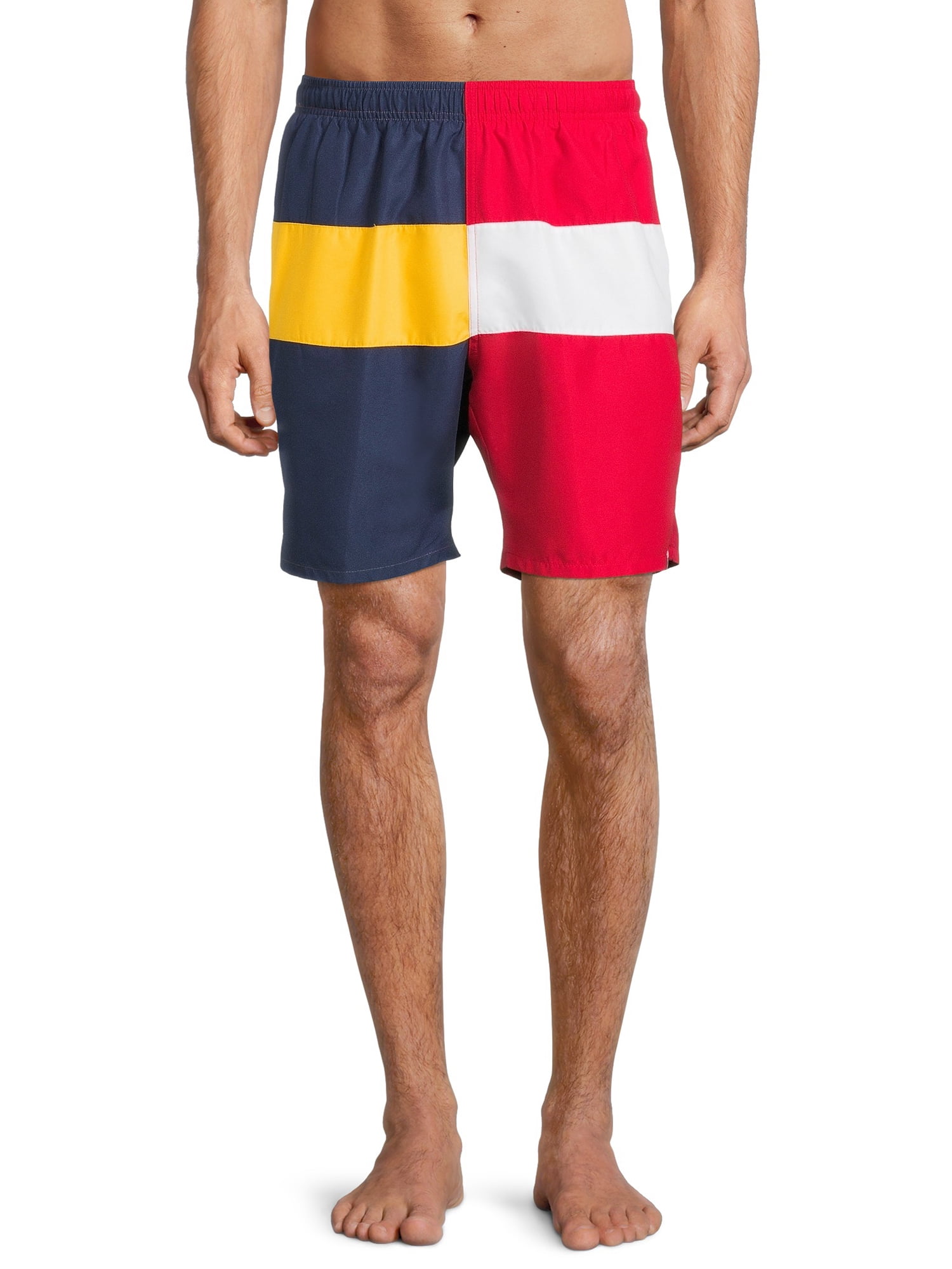 Laguna Vintage Men's Colorblock Swim Trunks with UV Protection and Mesh ...