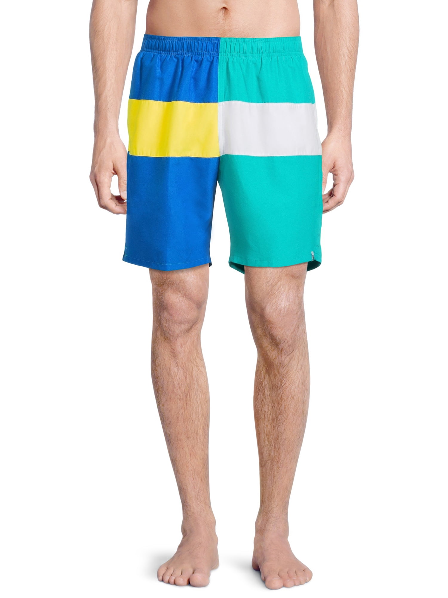 Laguna Vintage Men's 4 Colorblock Swim Trunks - Walmart.com