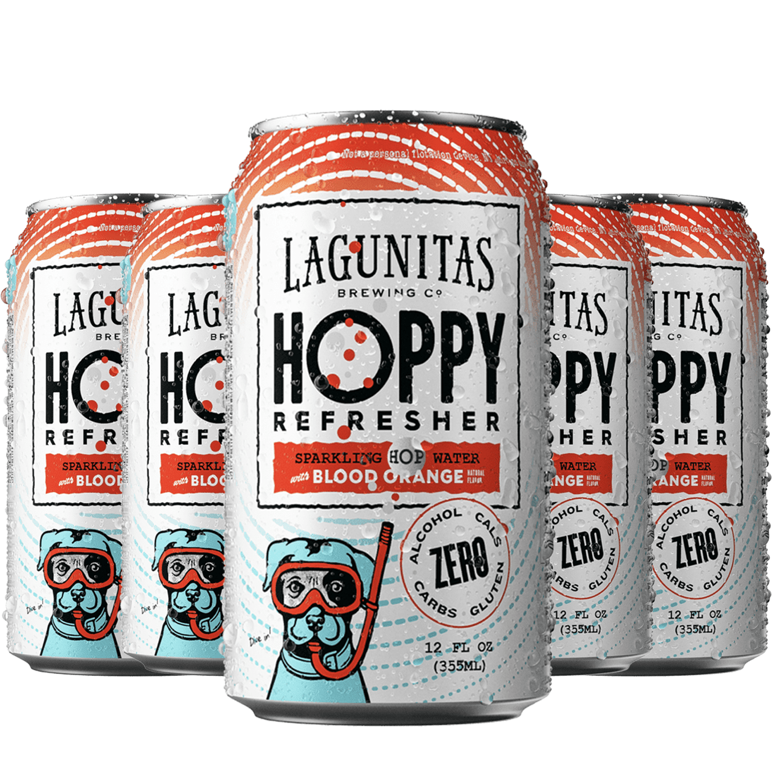 Lagunitas Hoppy Refresher, Blood Orange, Non-Alcoholic Hop Water Drink ...