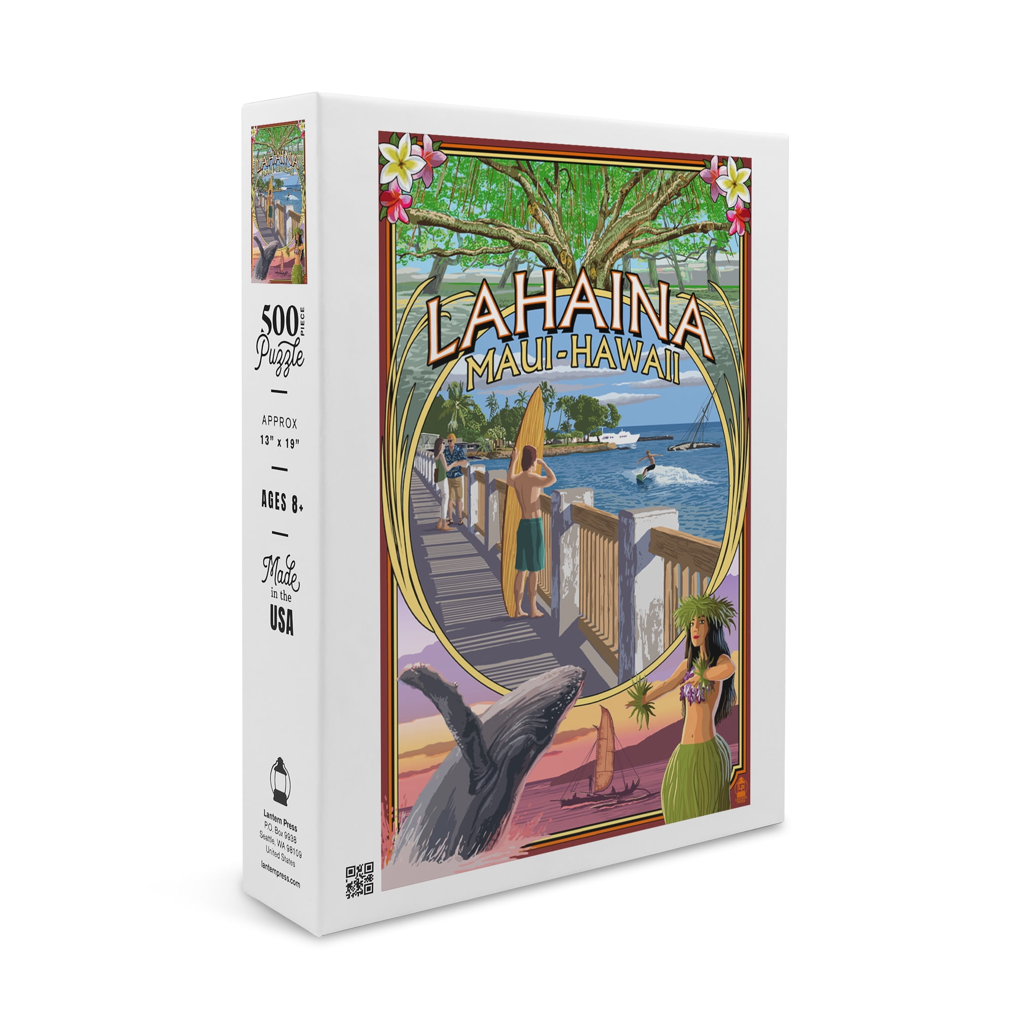 Lantern Press Jigsaw Puzzle, Lahaina Maui Town Scenes, 500 Pieces ...