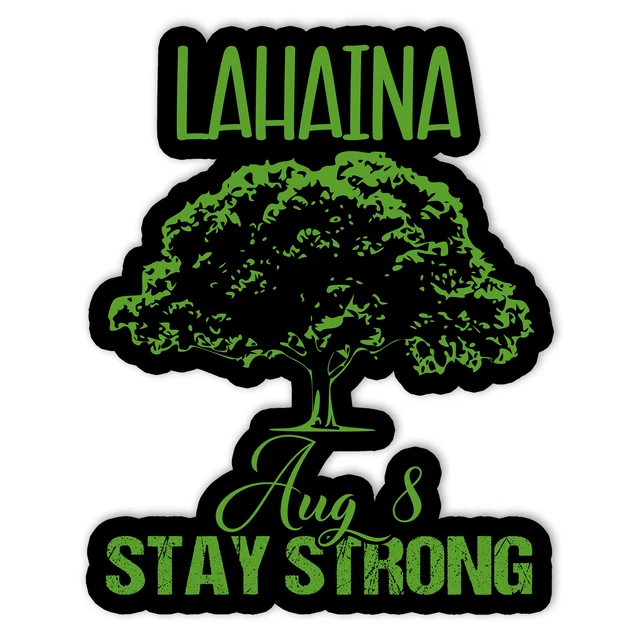 Lahaina Pray For Maui Hawaii Strong Retro Tropical Island Sticker Phone ...