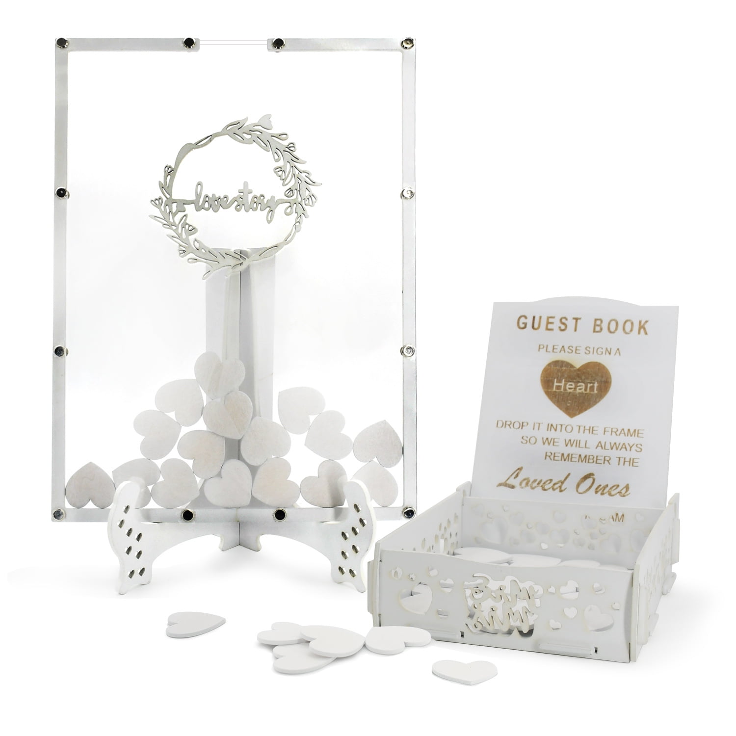 Lahoeai Birthday Sign-in Desk Ornaments Acrylic Sign-in Box Moon ...